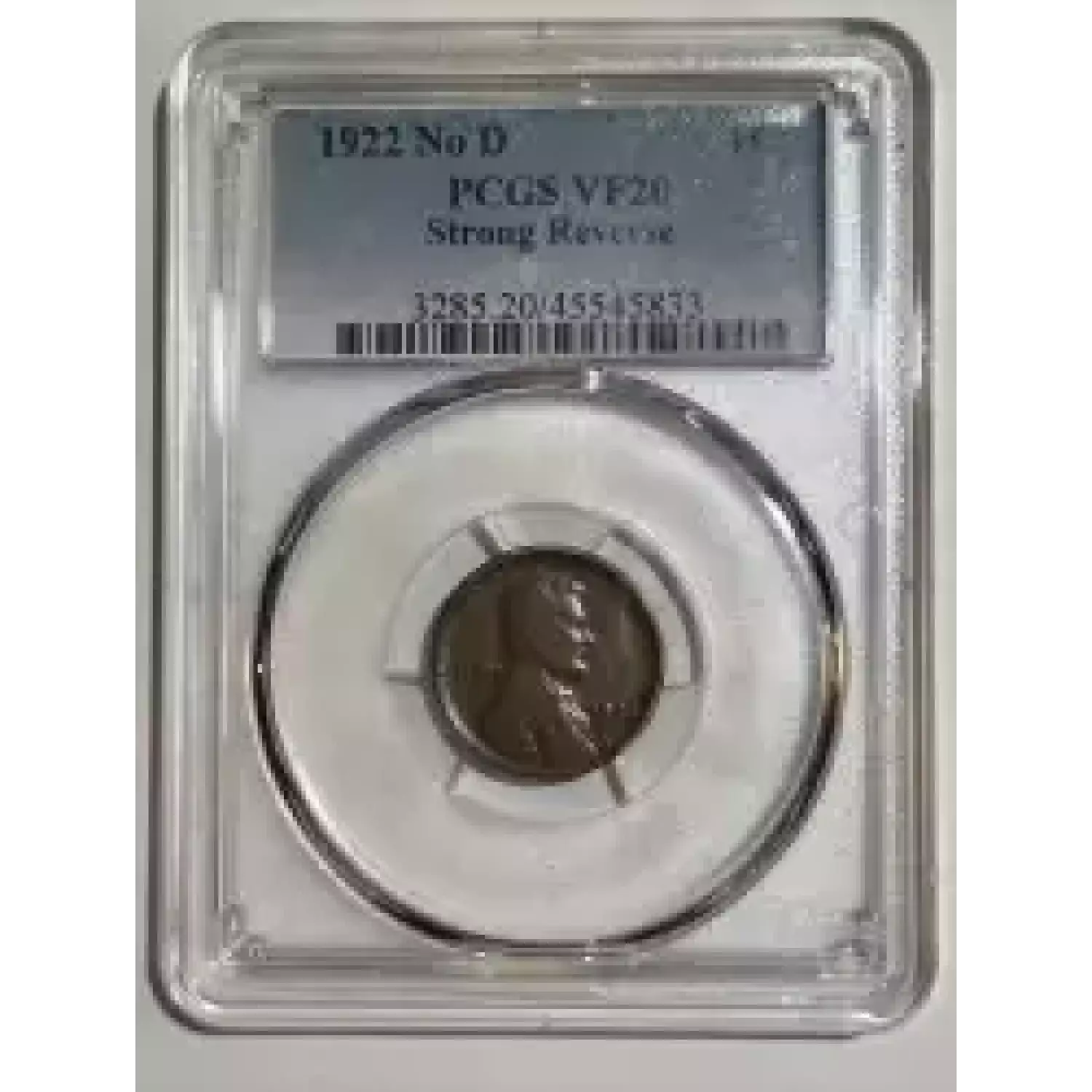 1922 no D Small Cents Lincoln, Wheat Ears Reverse PCGS VF-20 BN Strong Reverse - Bob Paul Rare Coins