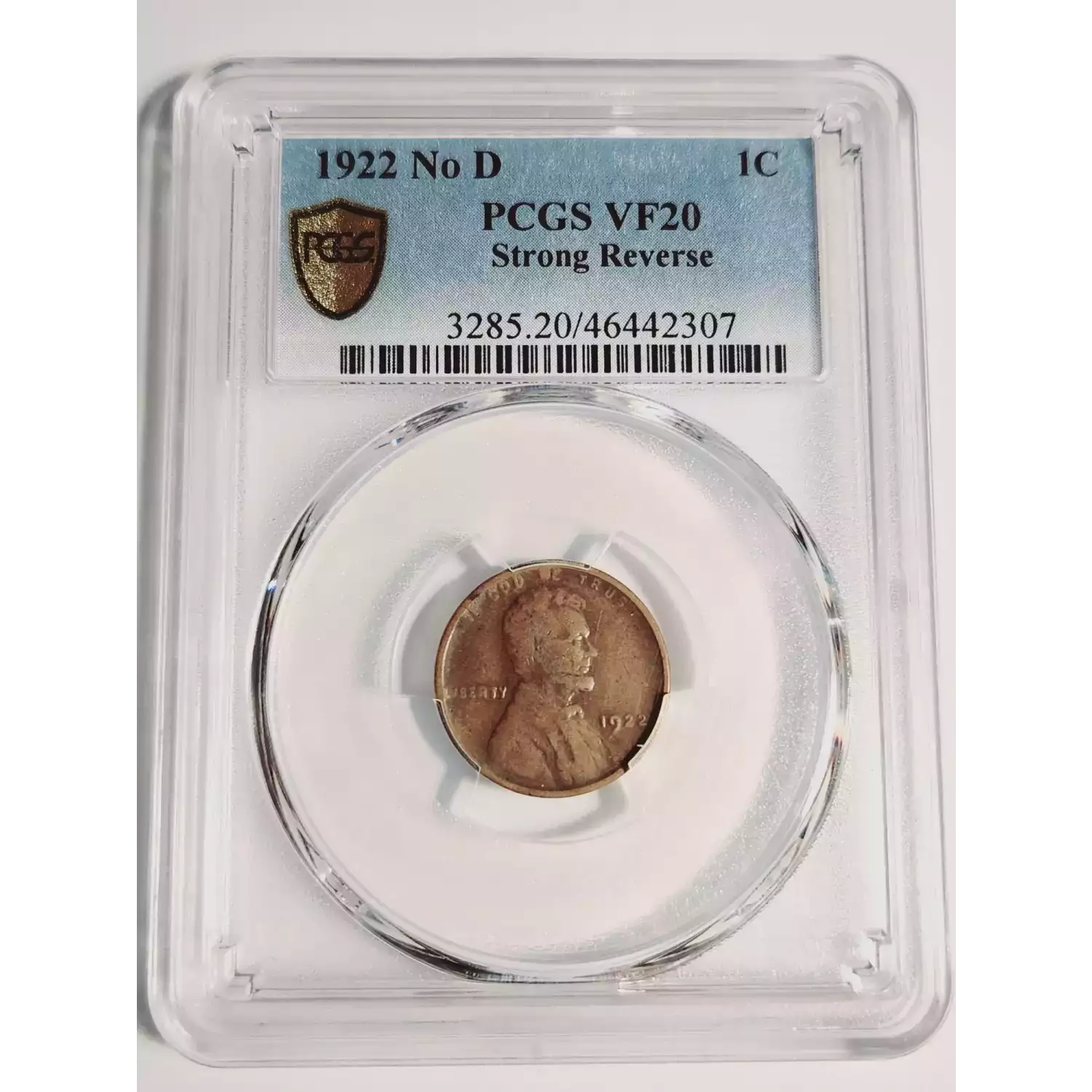 1922-No D Small Cents Lincoln, Wheat Ears Reverse PCGS VF-20 BN Strong Reverse - Bob Paul Rare Coins