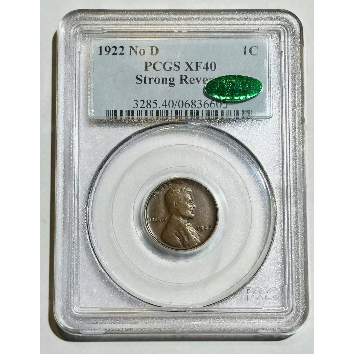 1922-D Small Cents Lincoln, Wheat Ears Reverse PCGS XF-40 BN Strong Reverse CAC - Bob Paul Rare ...