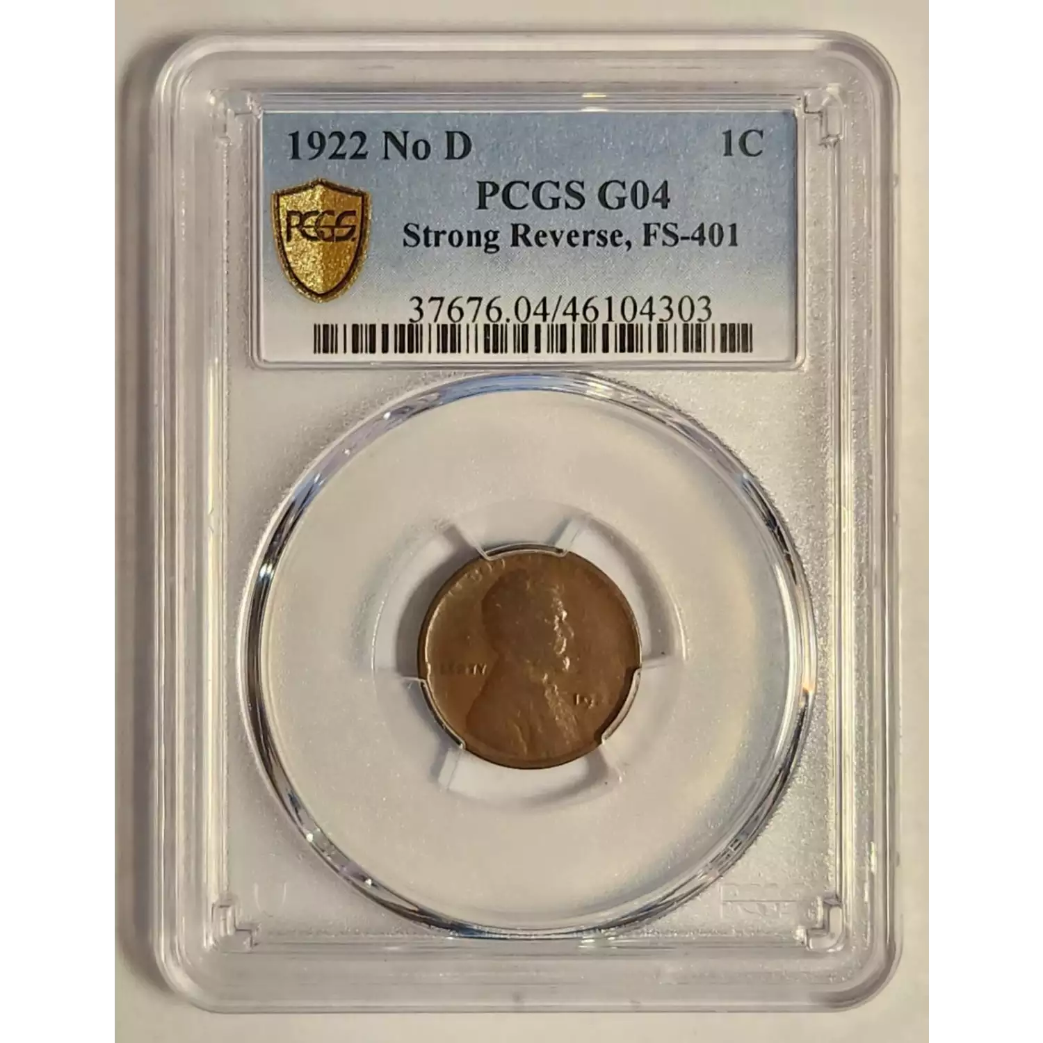 1922-No D Small Cents Lincoln, Wheat Ears Reverse PCGS G-4 BN Strong Reverse, FS-401 - Bob Paul ...