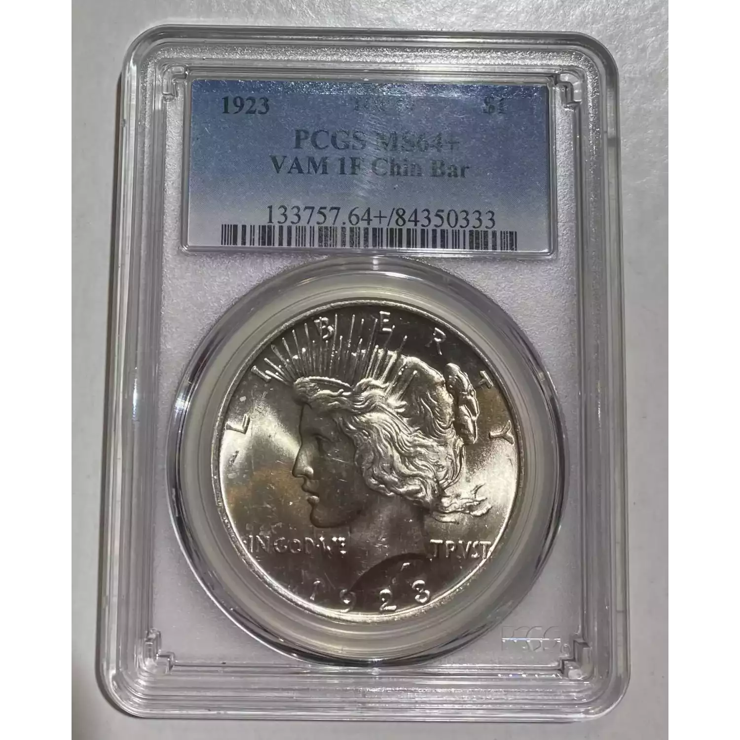 1923 PCGS MS-64+ VAM 1F Peace Dollar - Bob Paul Rare Coins