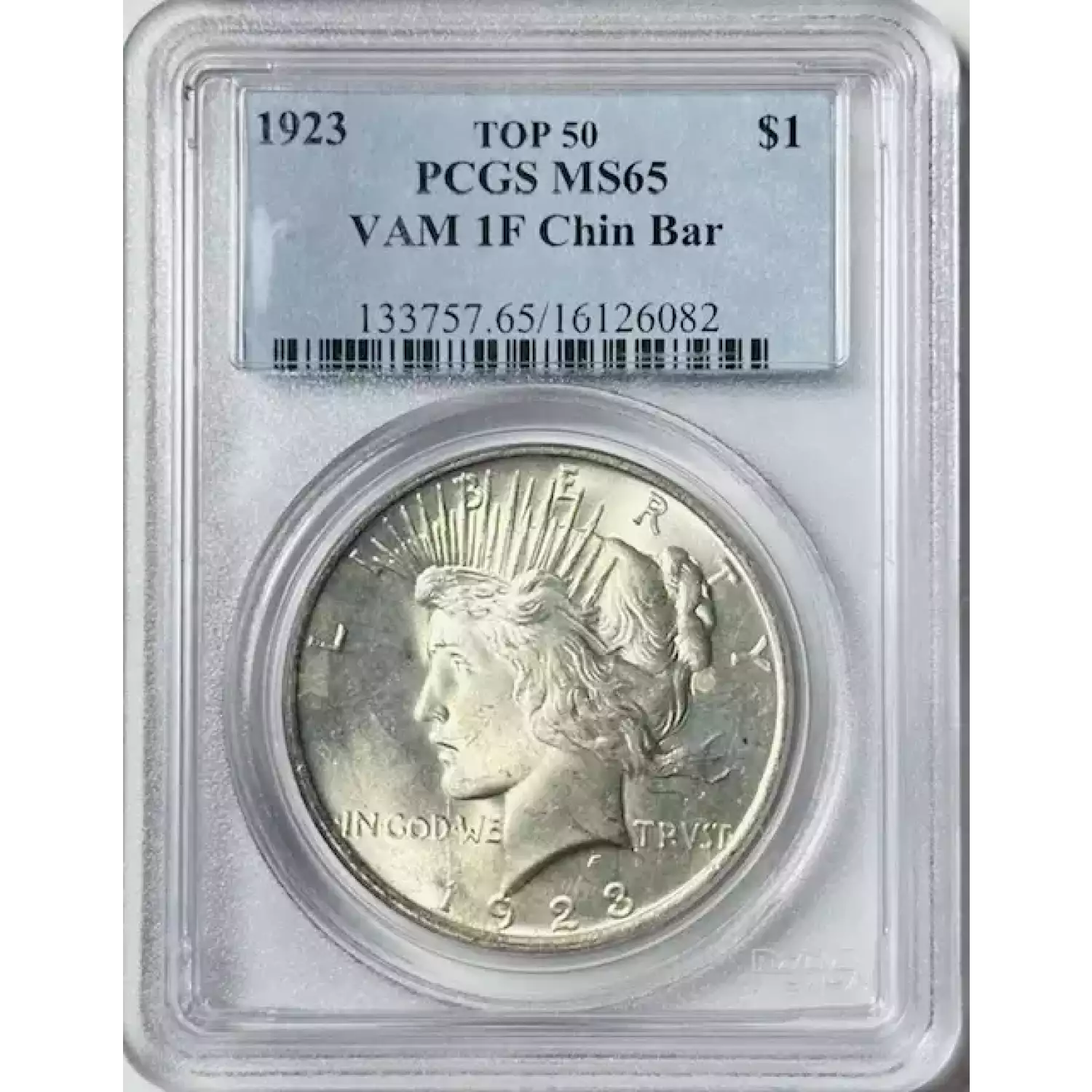 1923 Peace Dollar PCGS MS-65 VAM 1F- Premium Quality! - Bob Paul Rare Coins