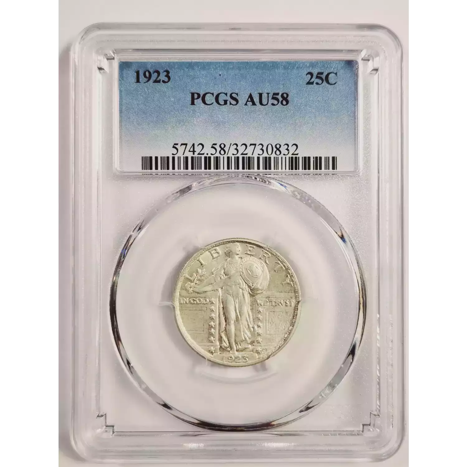 1923 Standing Liberty Quarter PCGS AU-58 - Bob Paul Rare Coins