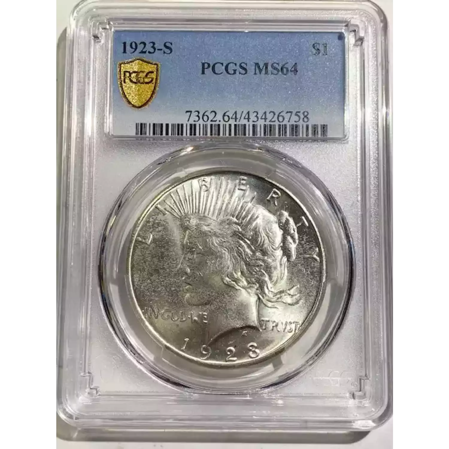 1923-S Peace Dollar PCGS MS-64 - Bob Paul Rare Coins