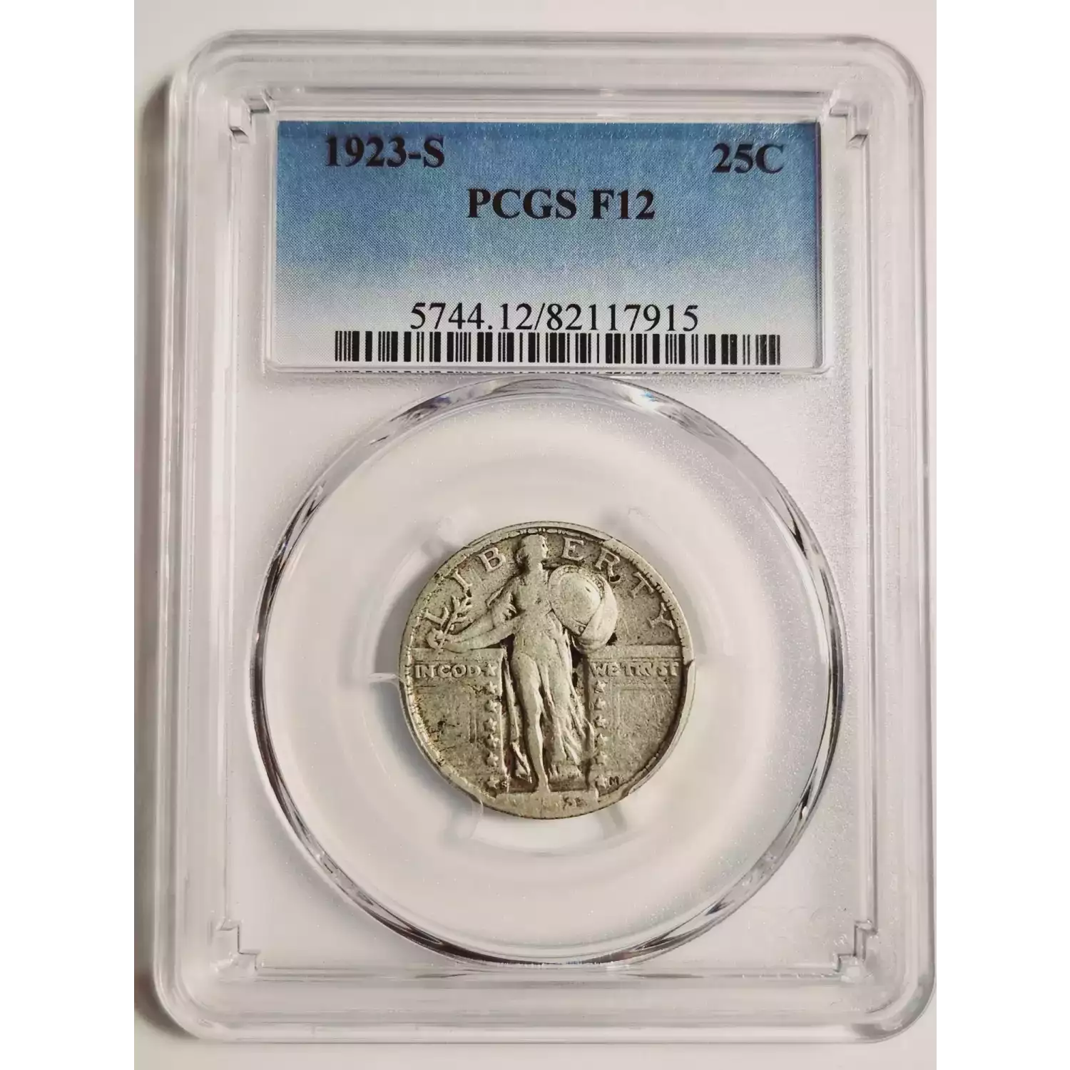 1923-S Standing Liberty Quarter PCGS F-12 - Bob Paul Rare Coins