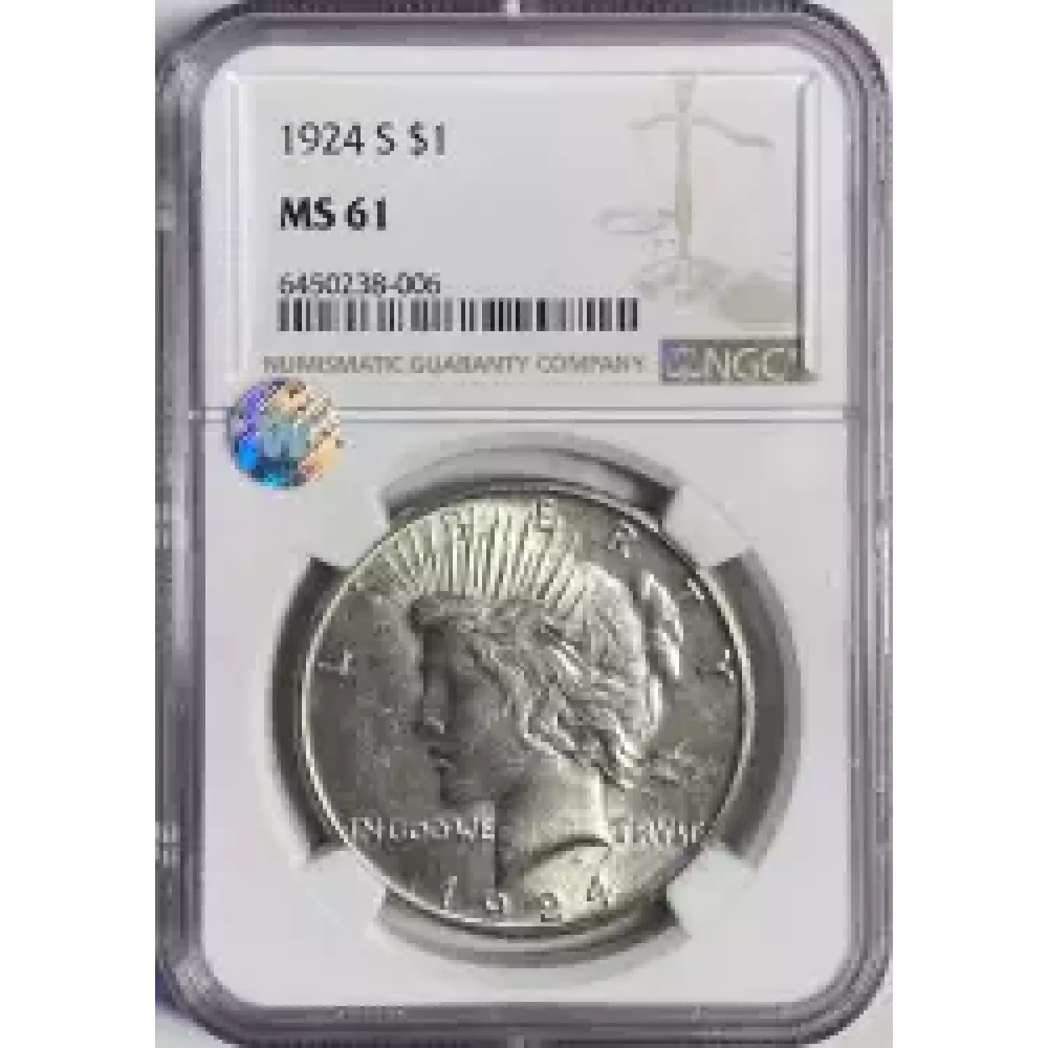 1924-S Peace Dollar NGC MS-61 Sight White - Bob Paul Rare Coins