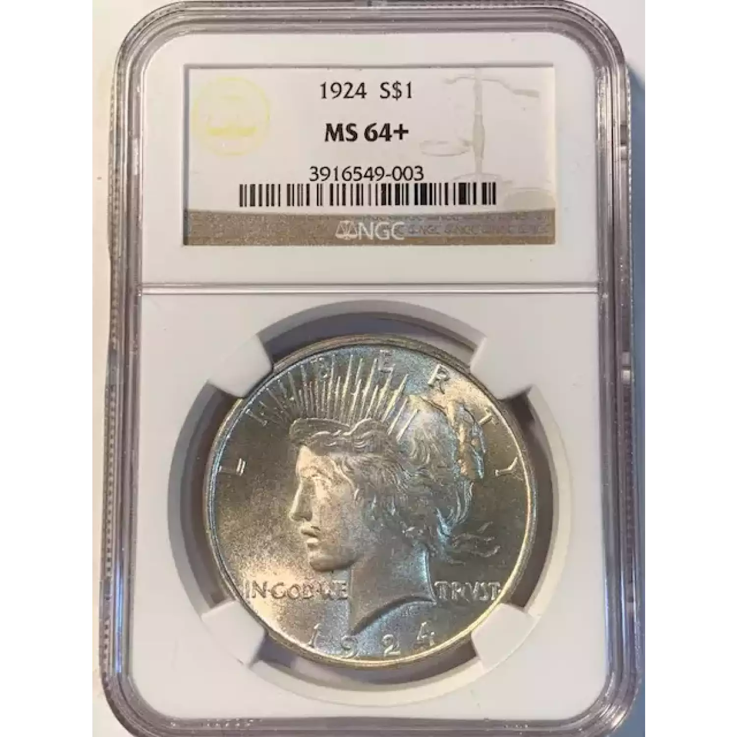 1924 Peace Dollar NGC MS-64+ - Bob Paul Rare Coins