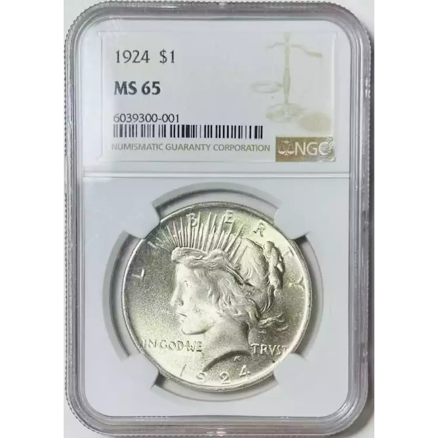 1924 Peace Dollar NGC MS-65 White and VERY Premium Quality! - Bob Paul ...