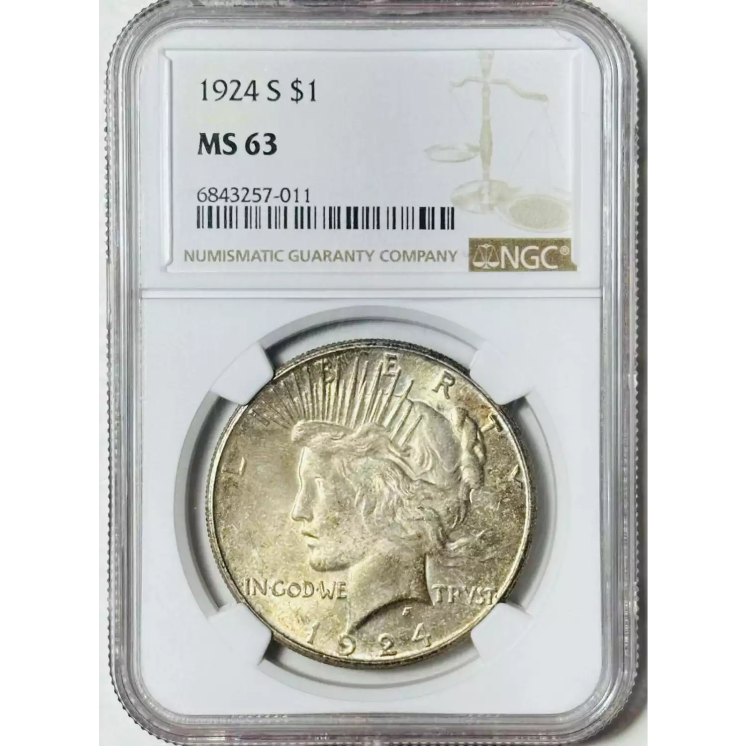 1924-S Peace Dollar NGC MS-63 - Bob Paul Rare Coins