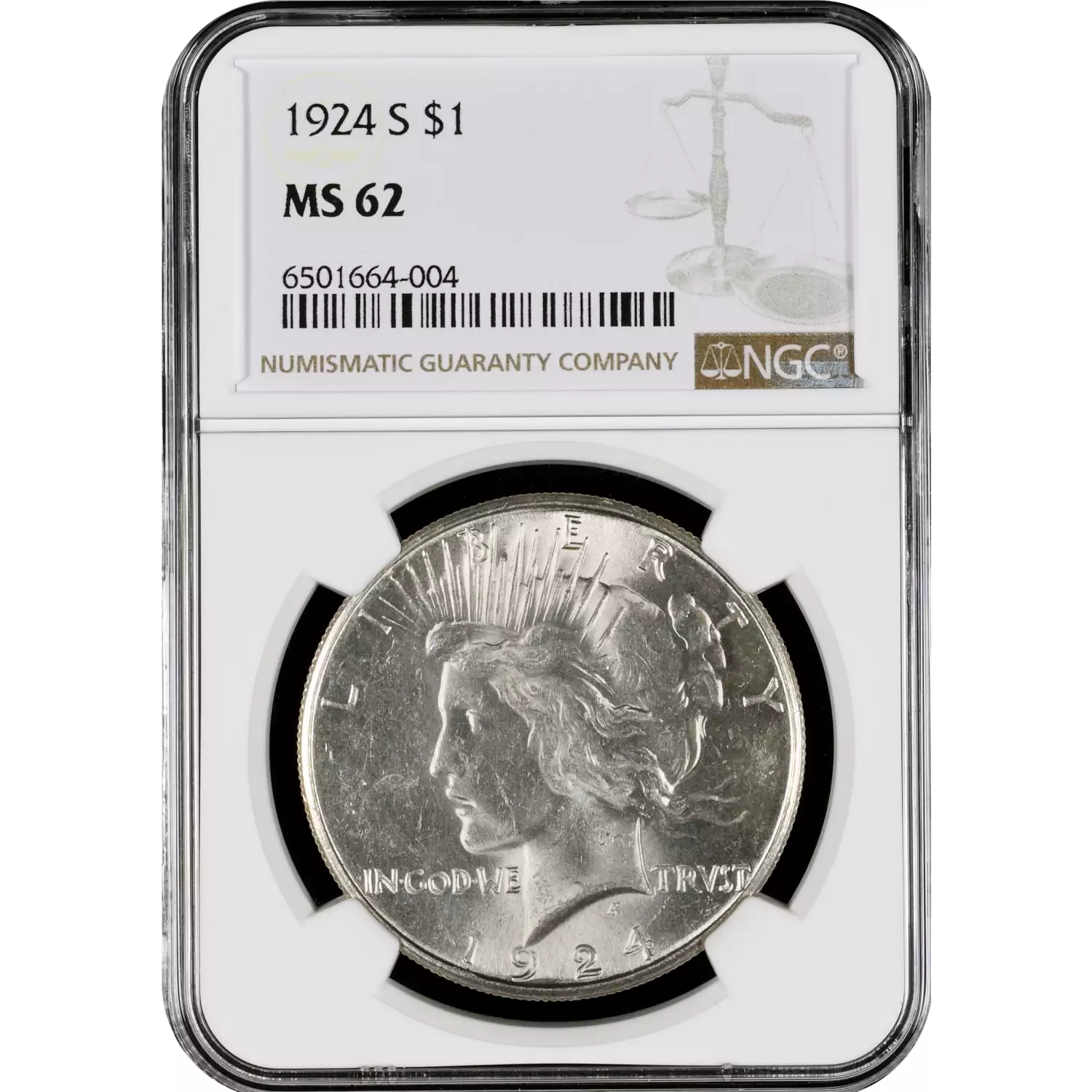 1924-S Peace Dollar NGC MS-62 - Bob Paul Rare Coins