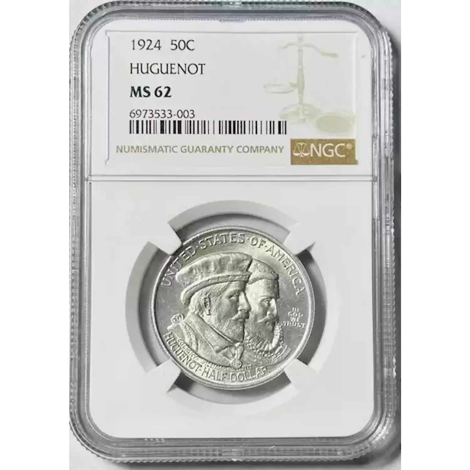 1924 Huguenot NGC MS-62 HUGUENOT - Bob Paul Rare Coins