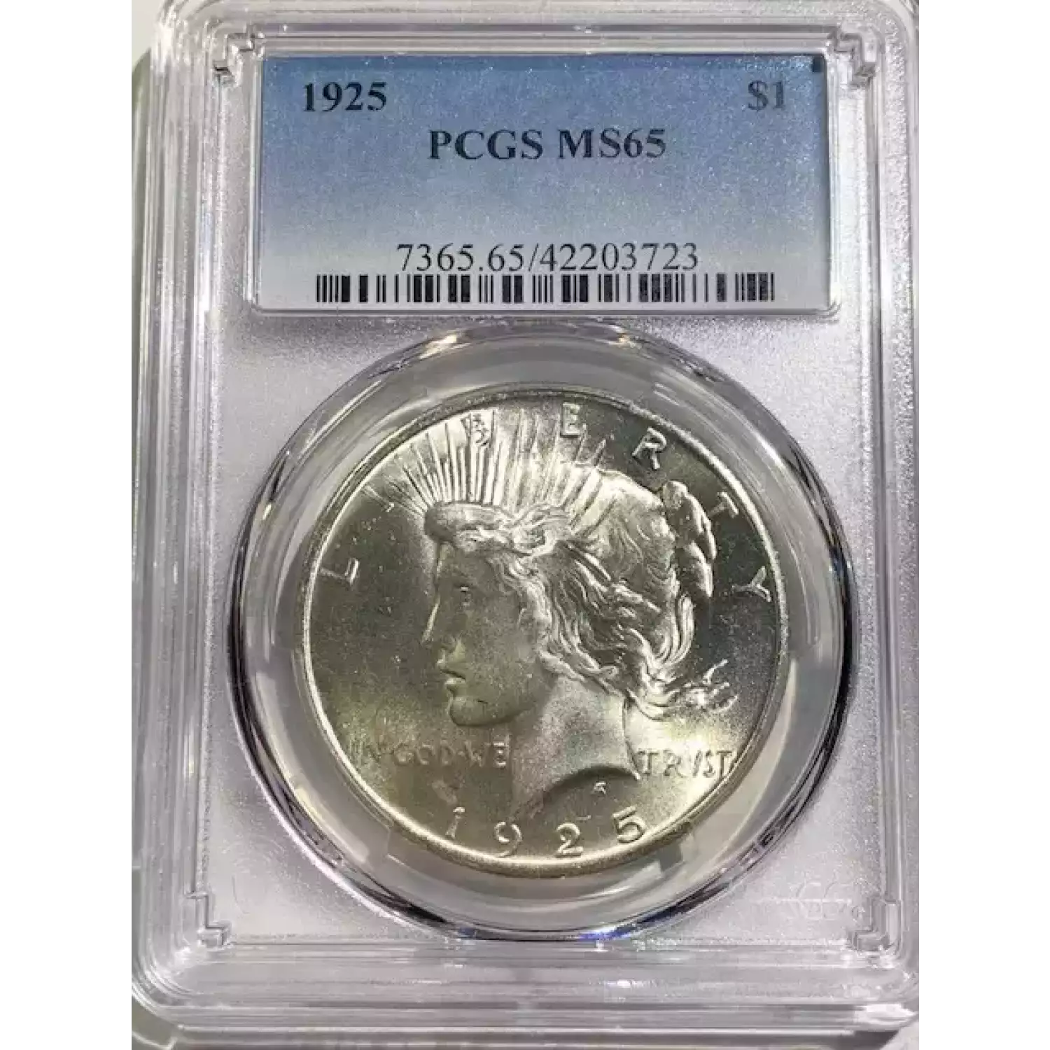 1925 Peace Dollar PCGS MS-65 - Bob Paul Rare Coins