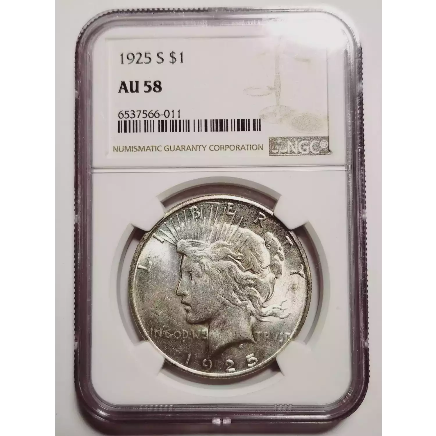 1925-S Peace Dollar NGC AU-58 - Bob Paul Rare Coins