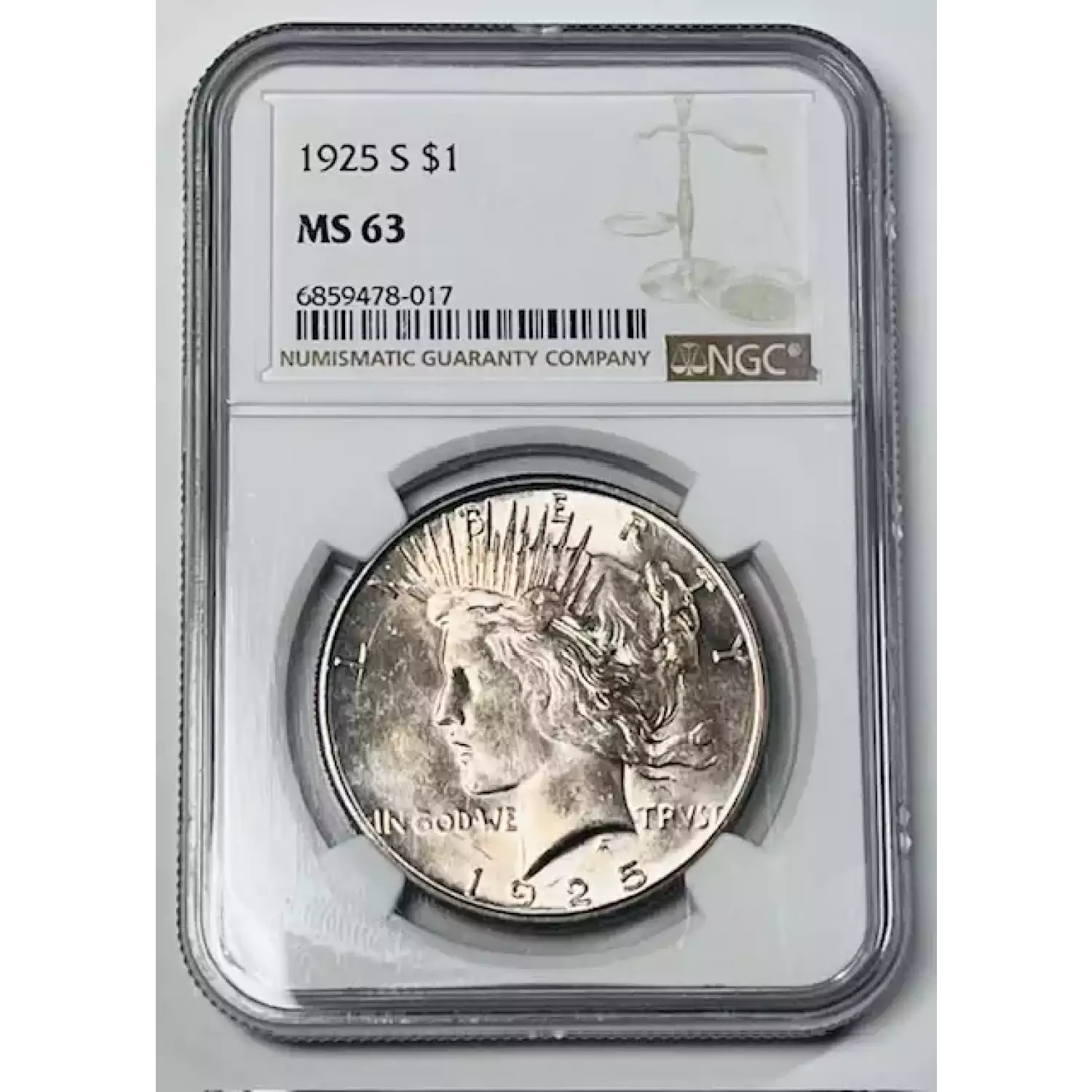 1925-S Peace Dollar NGC MS-63 - Bob Paul Rare Coins