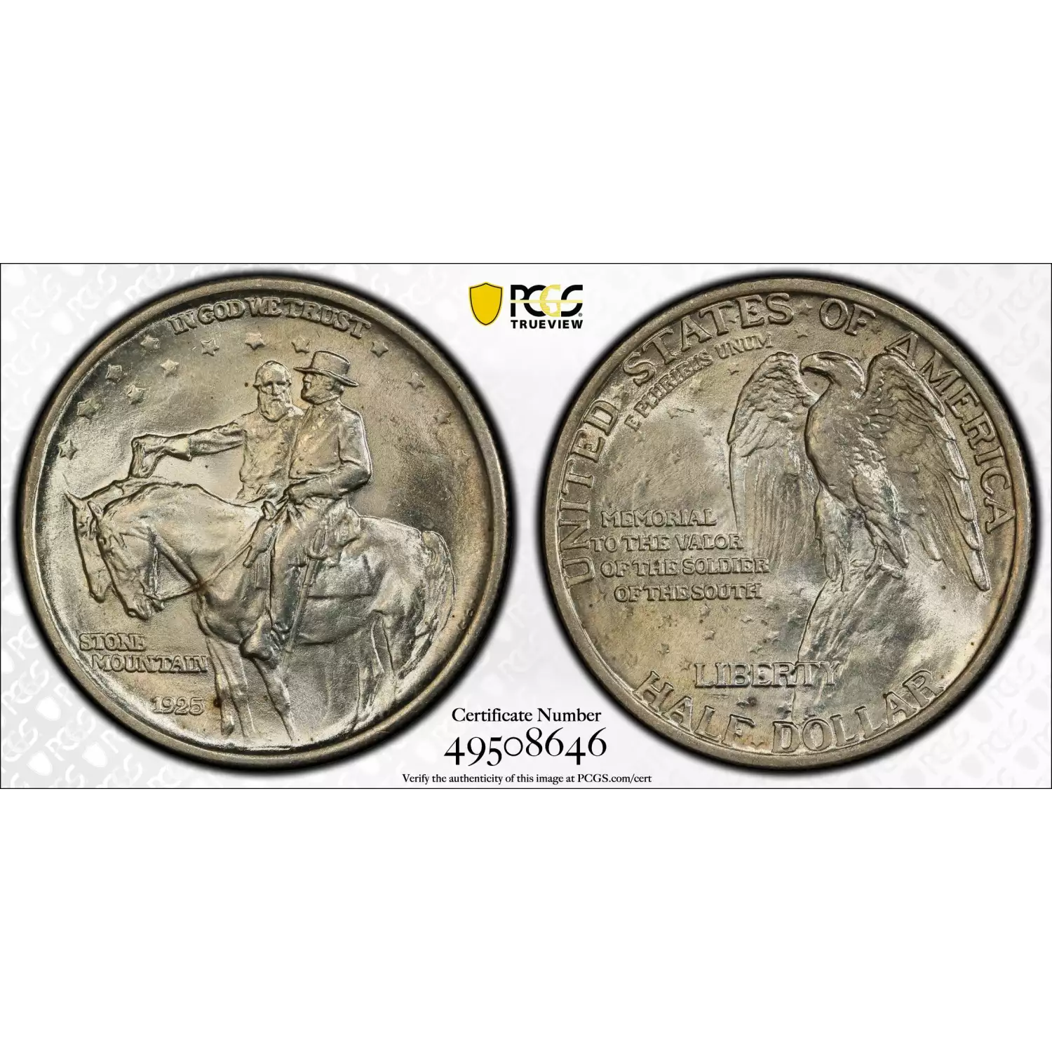 1925 Classic Commemorative Stone Mountain Memorial PCGS MS-64 Stone Mountain - Bob Paul Rare Coins