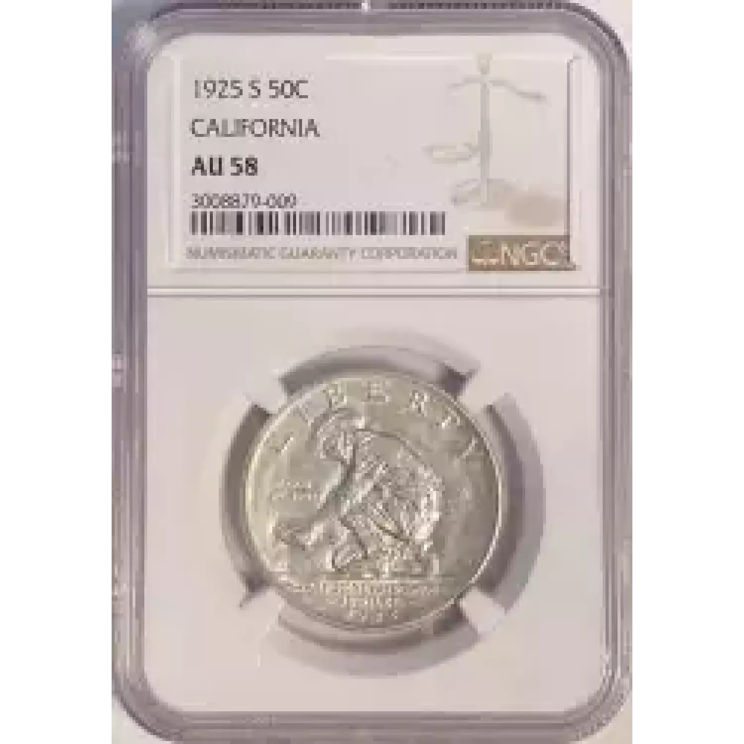 1925-S Classic Commemorative California Diamond Jubilee NGC AU-58 ...