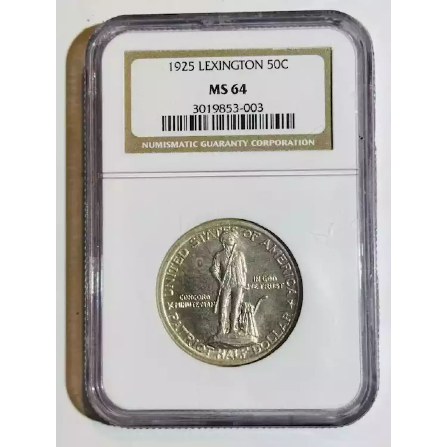 1925 Classic Commemorative Lexington - Concord Sesquicentennial NGC MS ...