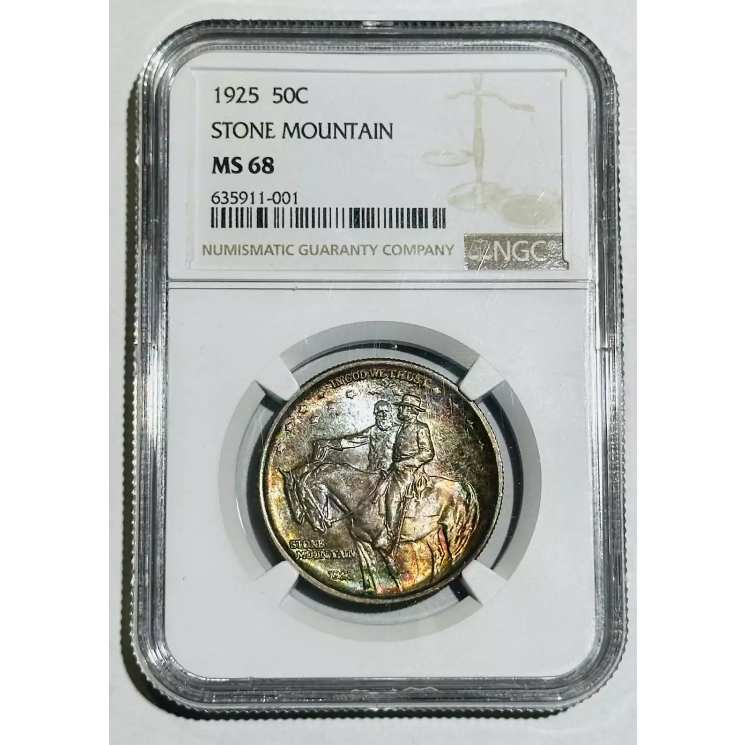 1925 Classic Commemorative Stone Mountain Memorial NGC MS-68 STONE ...