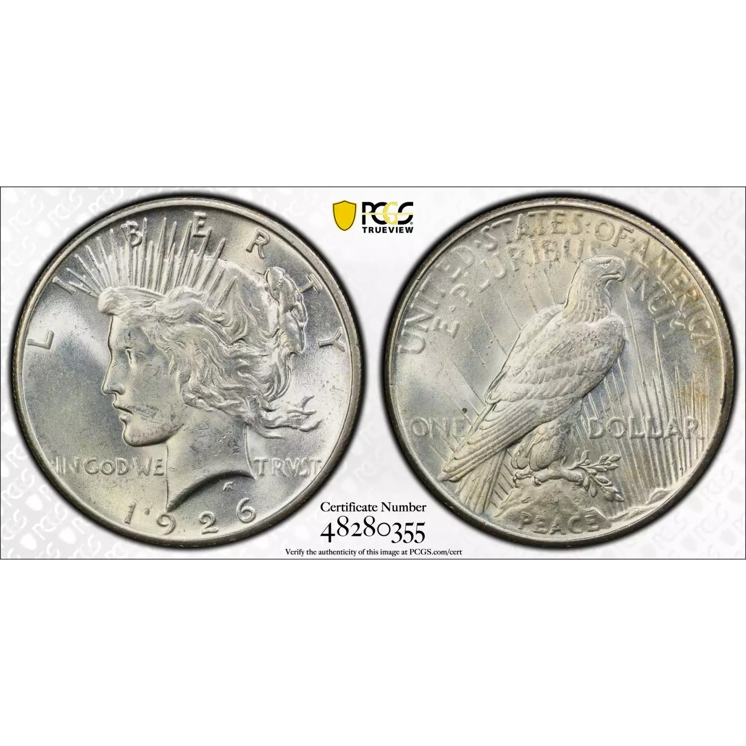 1926 Peace Dollar PCGS MS-63 - Bob Paul Rare Coins