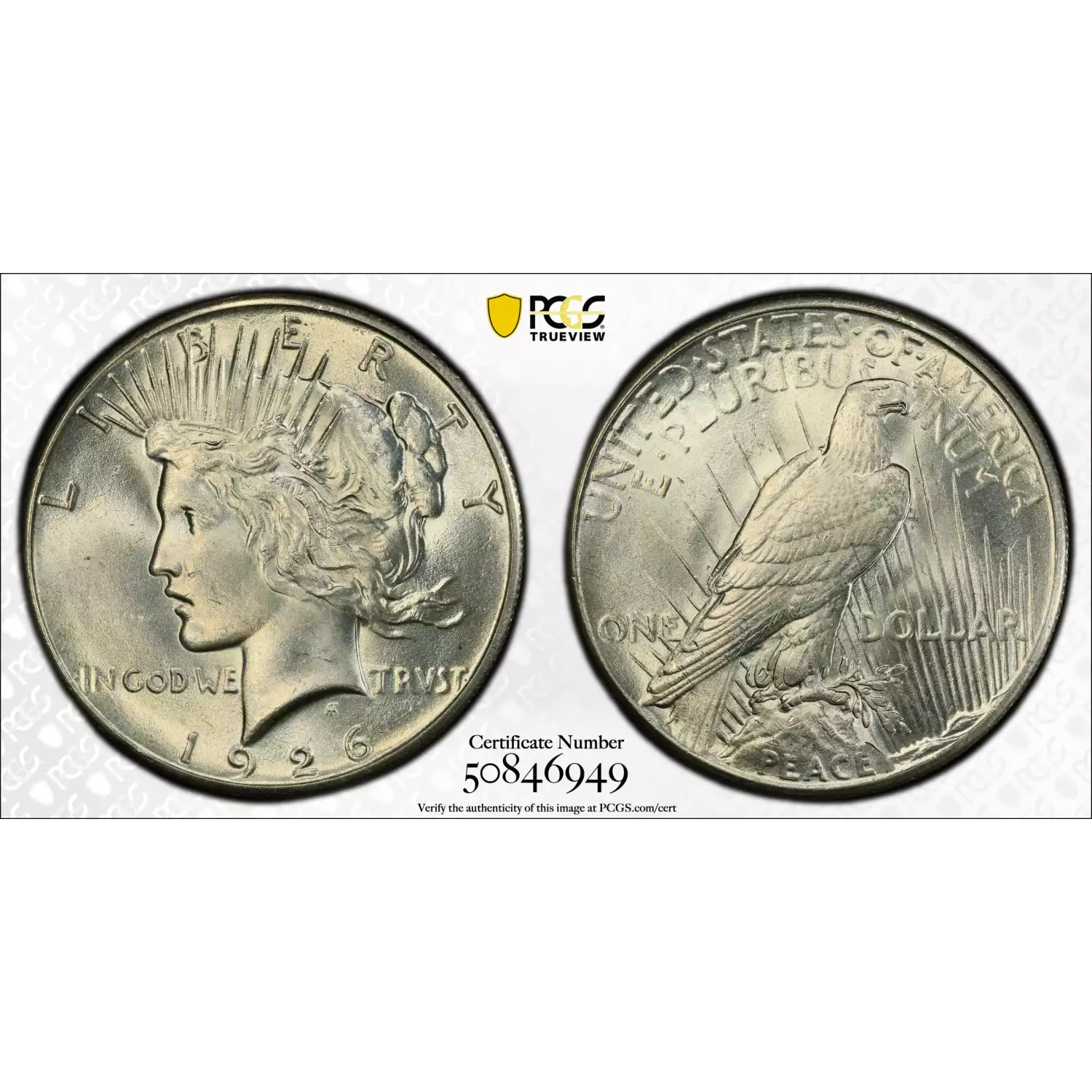 1926 Peace Dollar PCGS MS-64 - Bob Paul Rare Coins