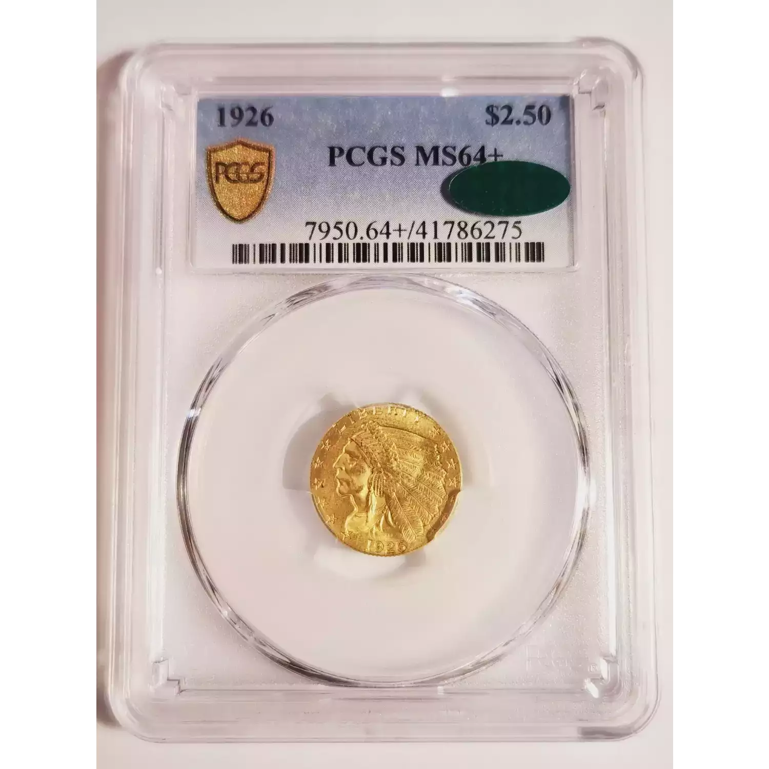 1926 Gold Quarter Eagles $2 1/2 Indian Head PCGS MS-64+ CAC - Bob Paul ...