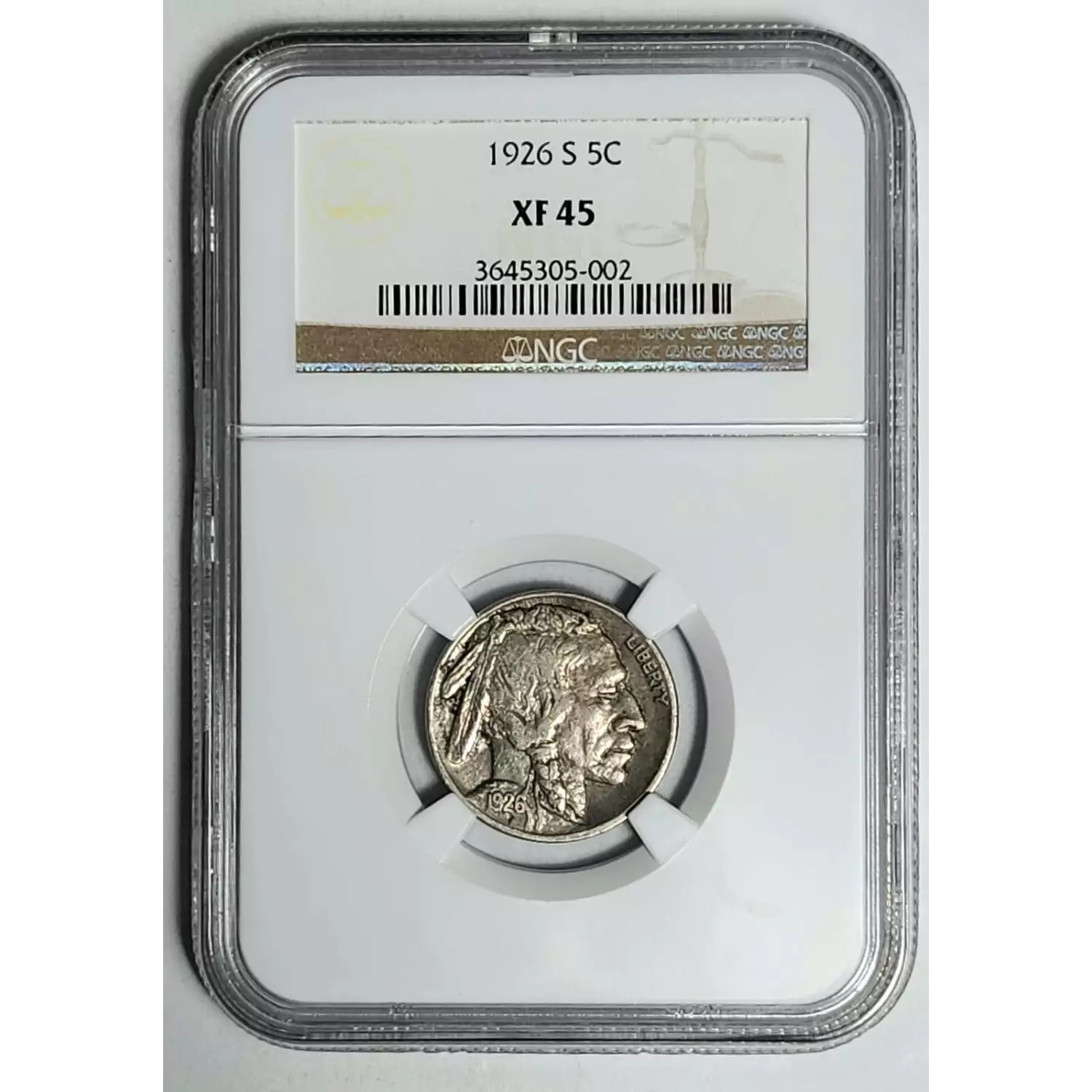 1926-S Buffalo Nickel NGC XF-45 - Bob Paul Rare Coins