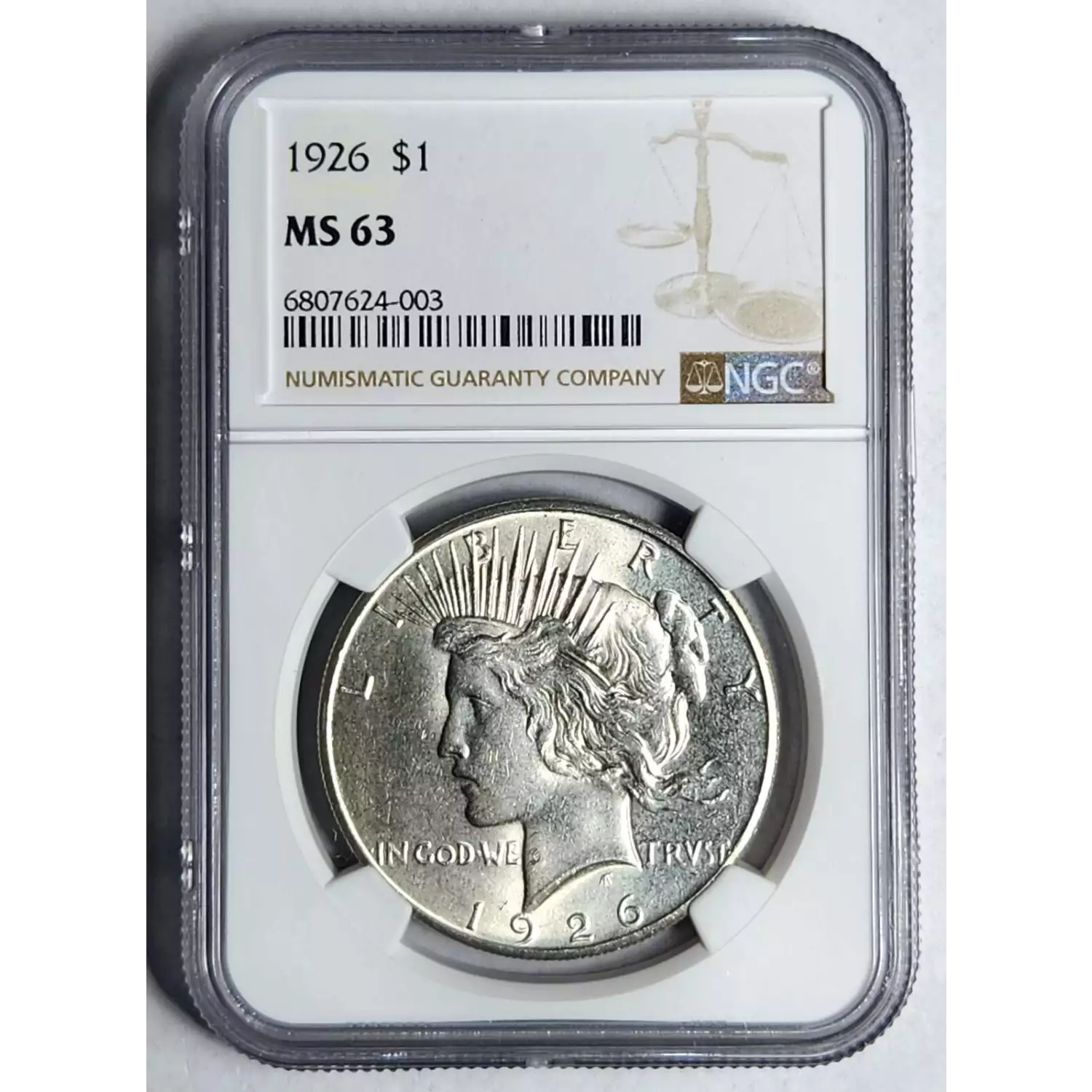 1926 Peace Dollar NGC MS-63 - Bob Paul Rare Coins