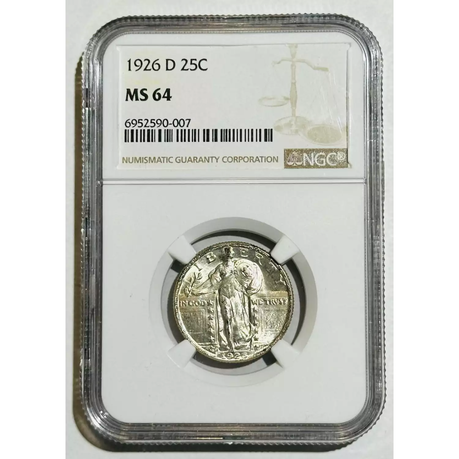 1926-D Standing Liberty Quarter NGC MS-64 - Bob Paul Rare Coins