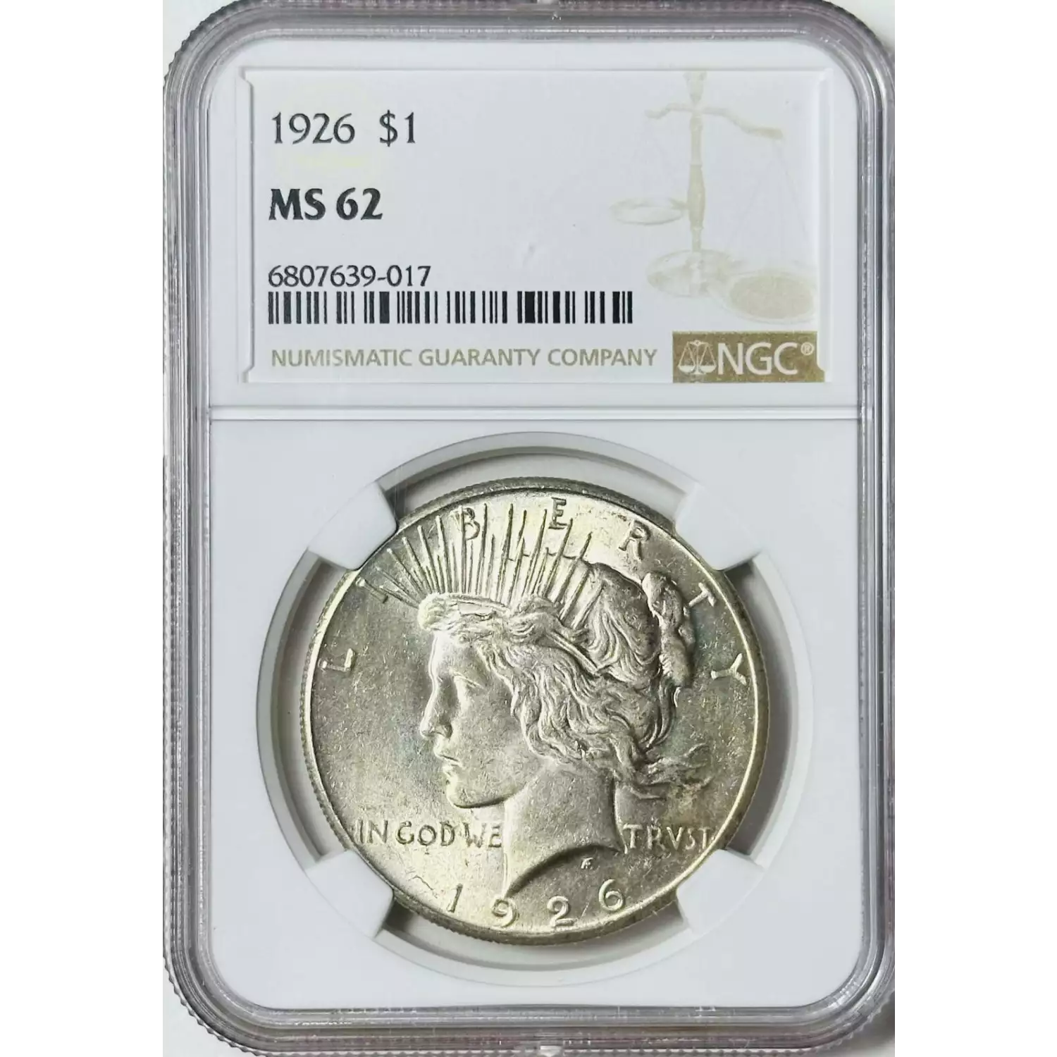 1926 Peace Dollar NGC MS-62 - Bob Paul Rare Coins