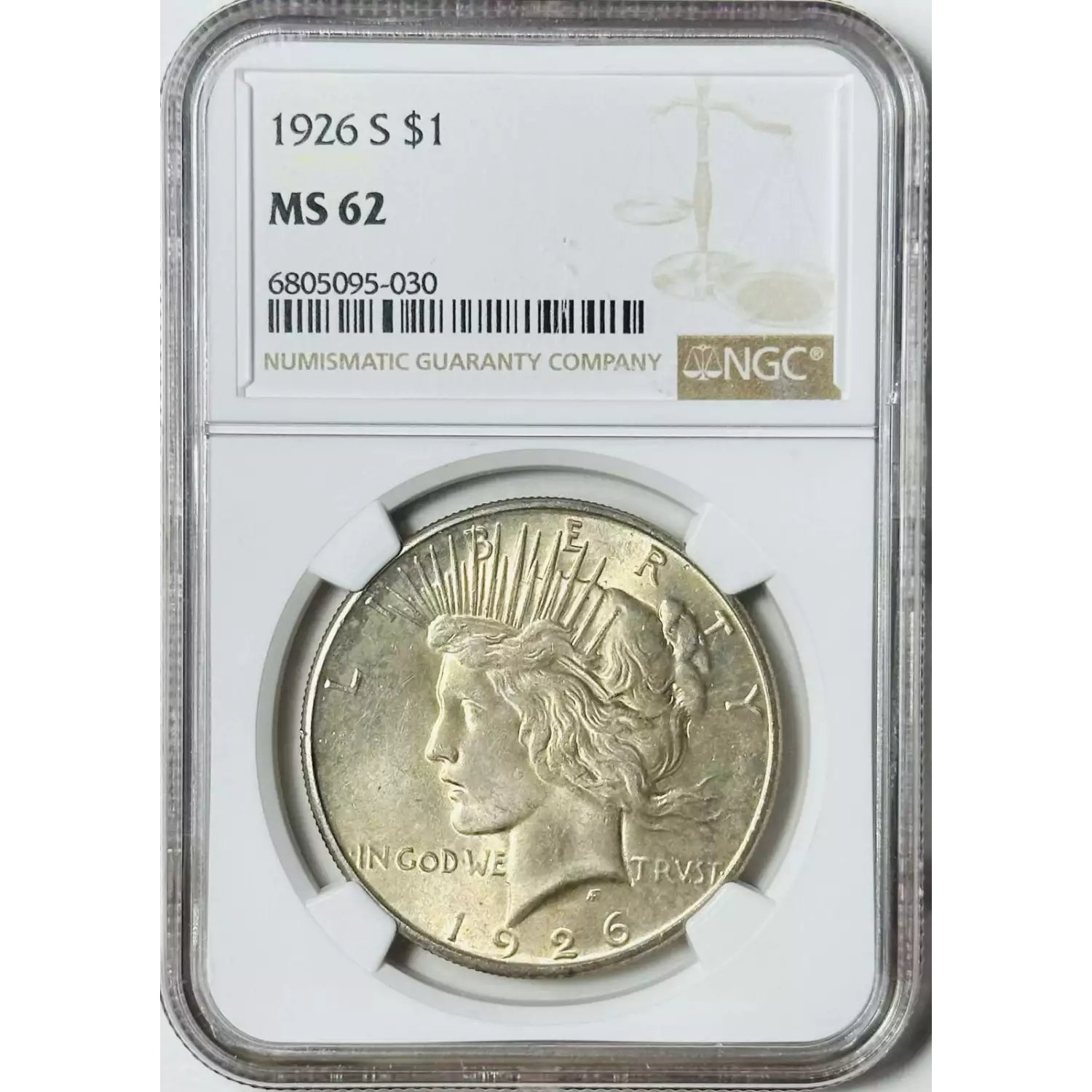 1926-S Peace Dollar NGC MS-62 - Bob Paul Rare Coins