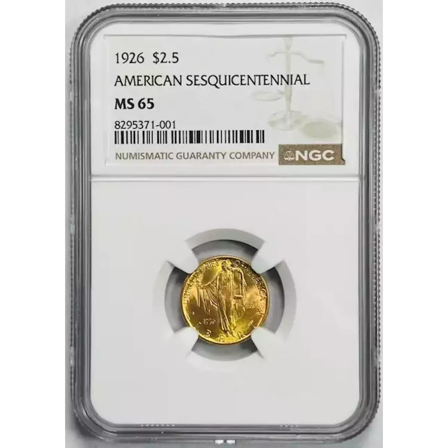 1926 Gold $2.5 Sesquicentennial NGC MS-65 - Bob Paul Rare Coins