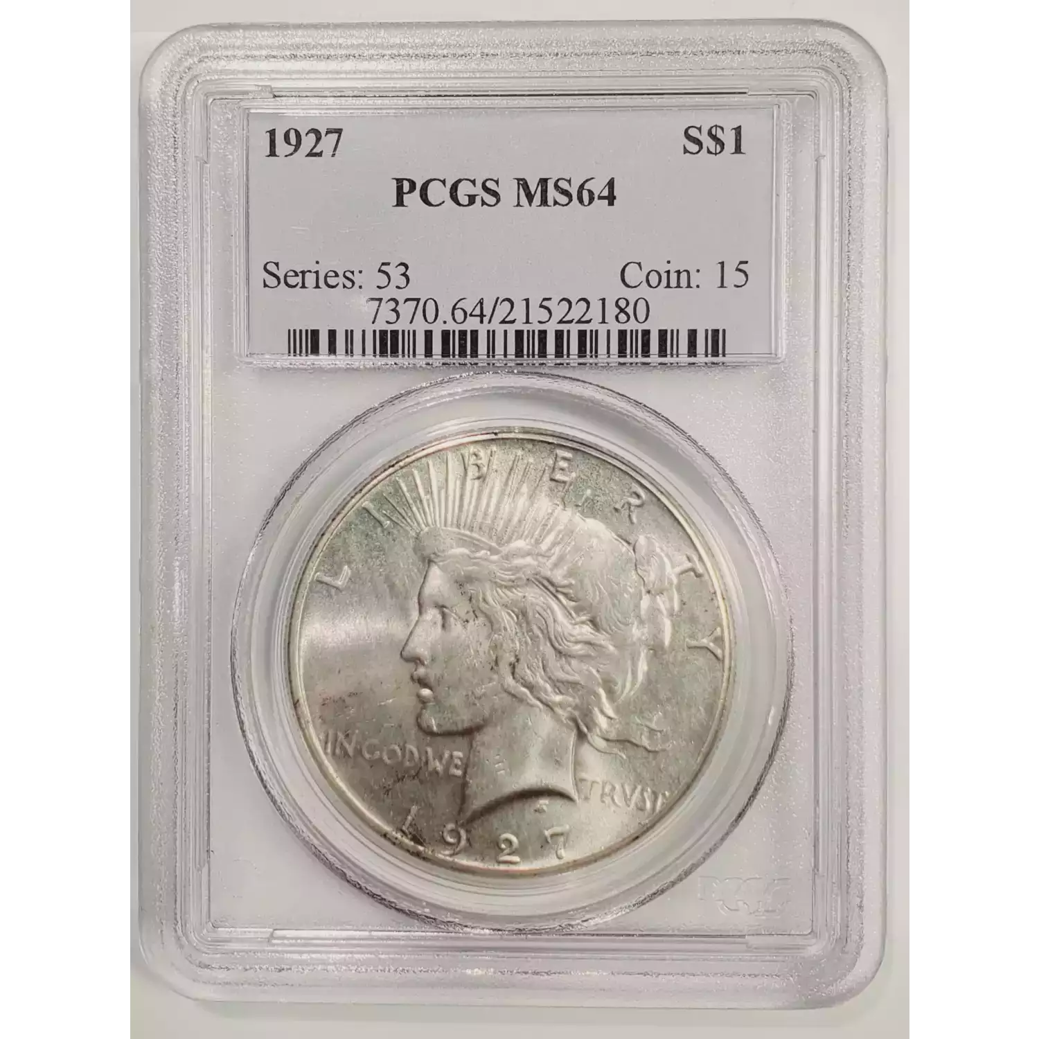 1927 Peace Dollar PCGS MS-64 - Bob Paul Rare Coins
