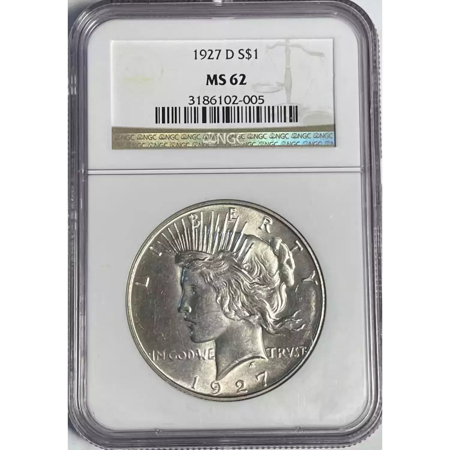 1927-D Peace Dollar NGC MS-62 - Bob Paul Rare Coins