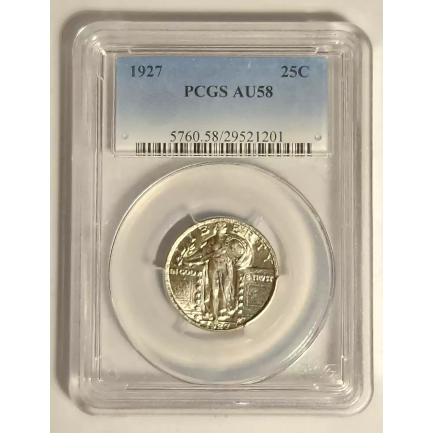 1927 Standing Liberty Quarter PCGS AU-58 - Bob Paul Rare Coins
