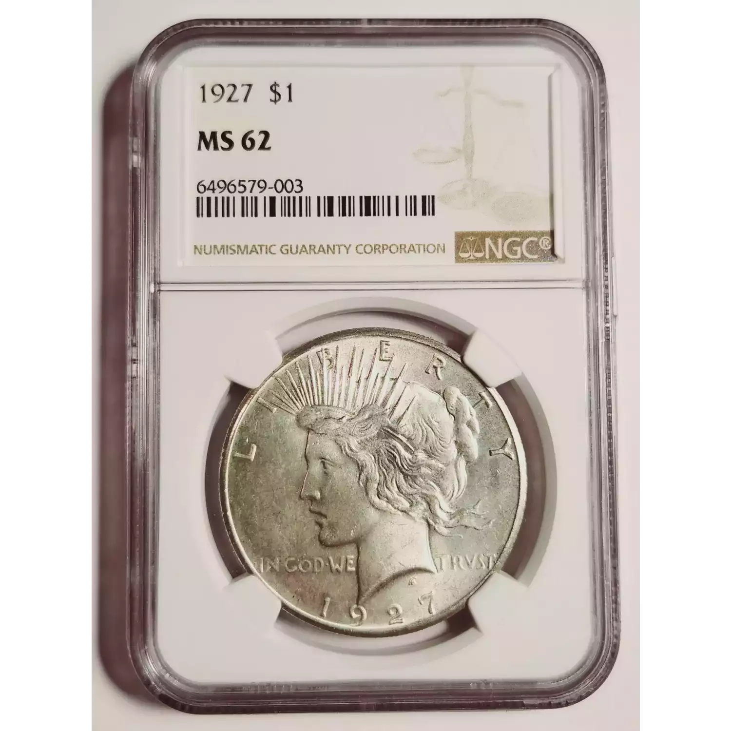 1927 Peace Dollar NGC MS-62 - Bob Paul Rare Coins