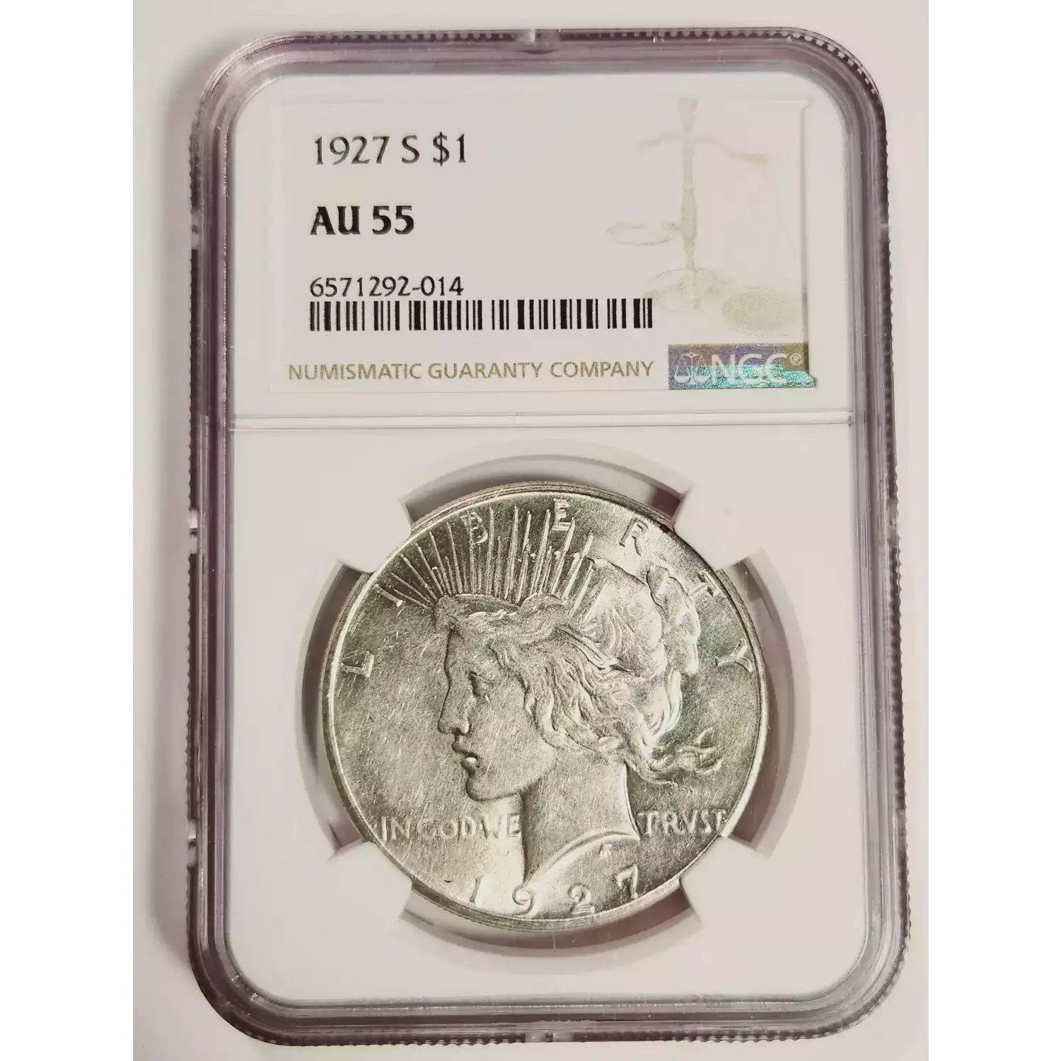 1927-S Peace Dollar NGC AU-55 - Bob Paul Rare Coins