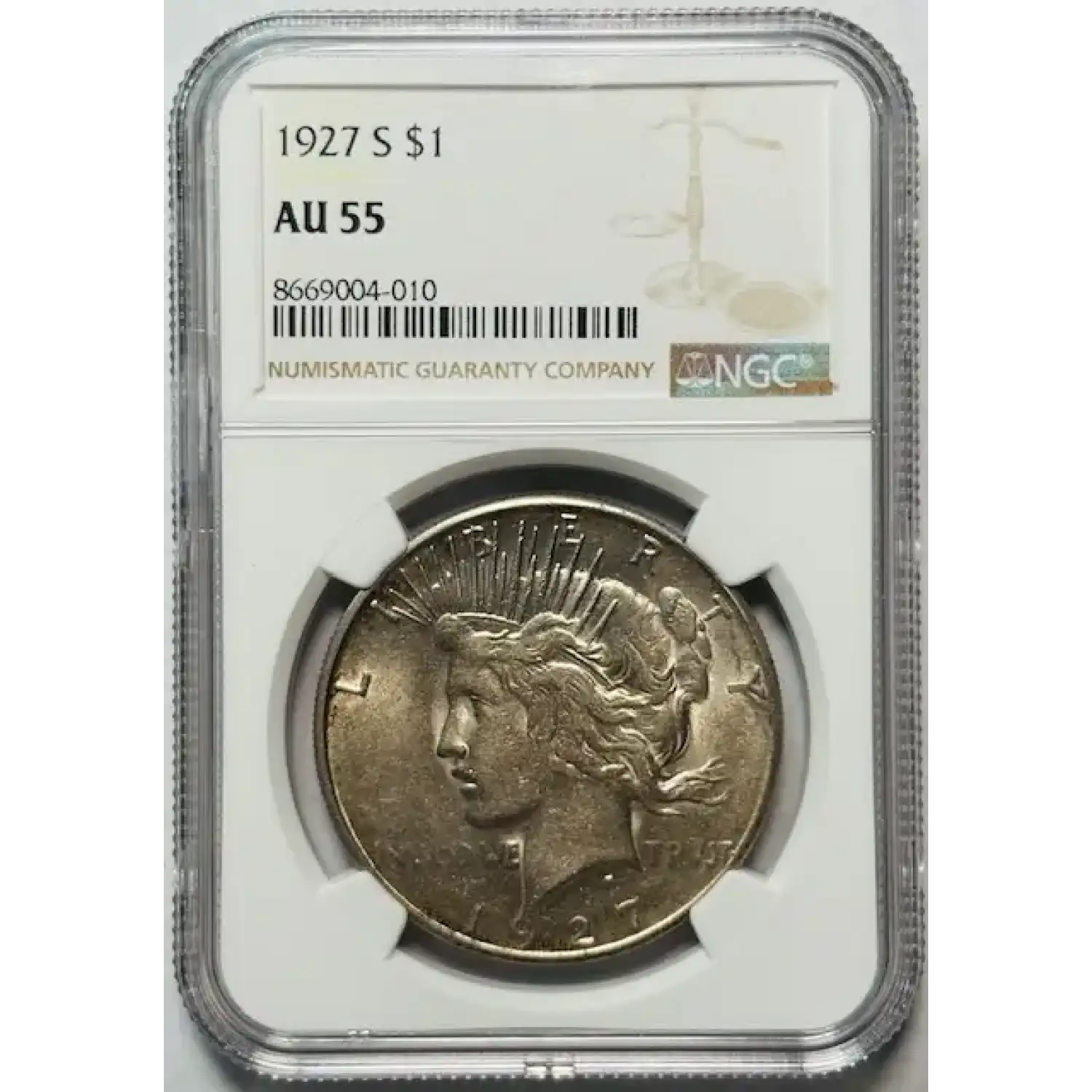 1927-S Peace Dollar NGC AU-55 - Bob Paul Rare Coins