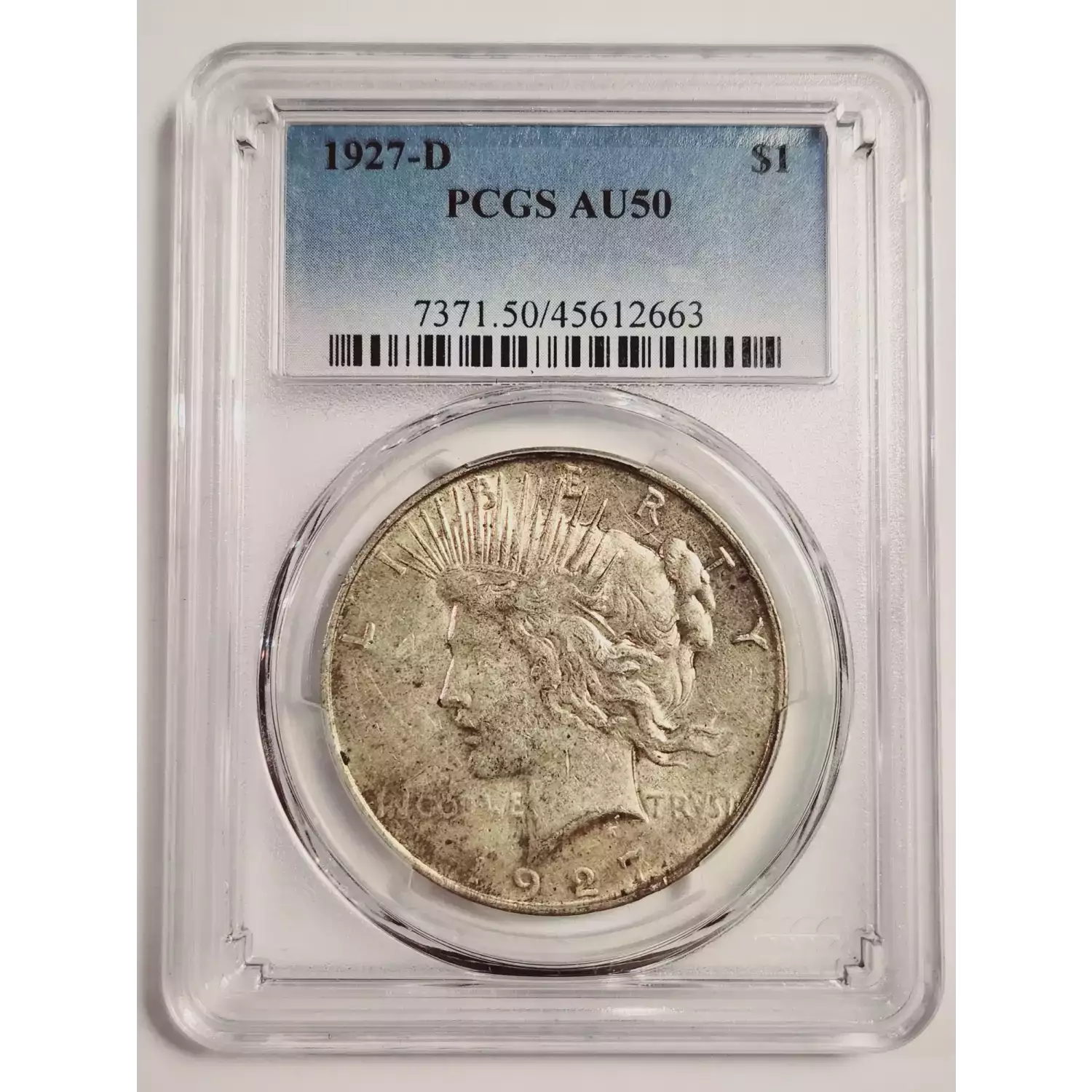 1927-D Peace Dollar PCGS AU-50 - Bob Paul Rare Coins