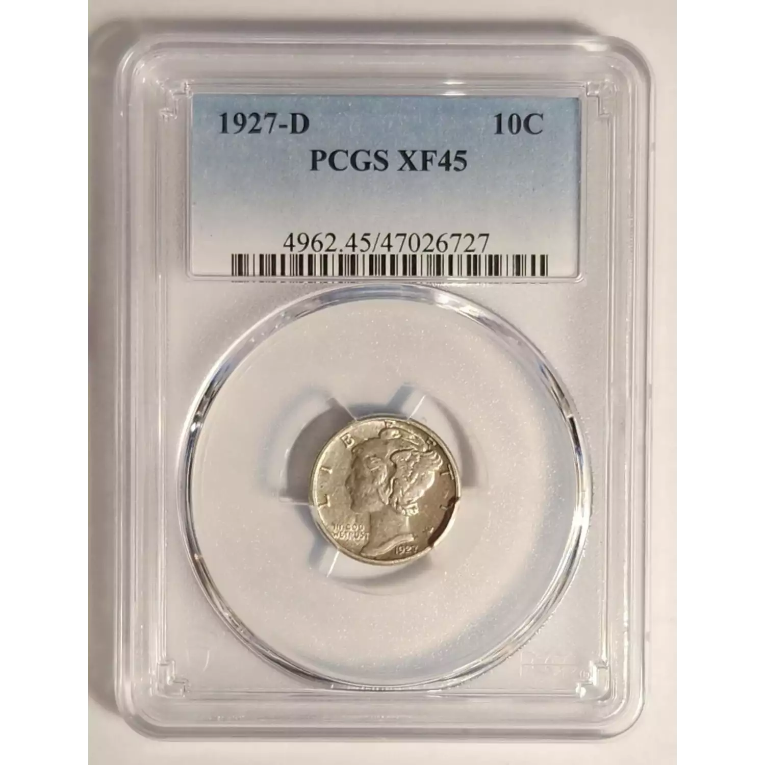 1927-D Mercury Dime PCGS XF-45 - Bob Paul Rare Coins