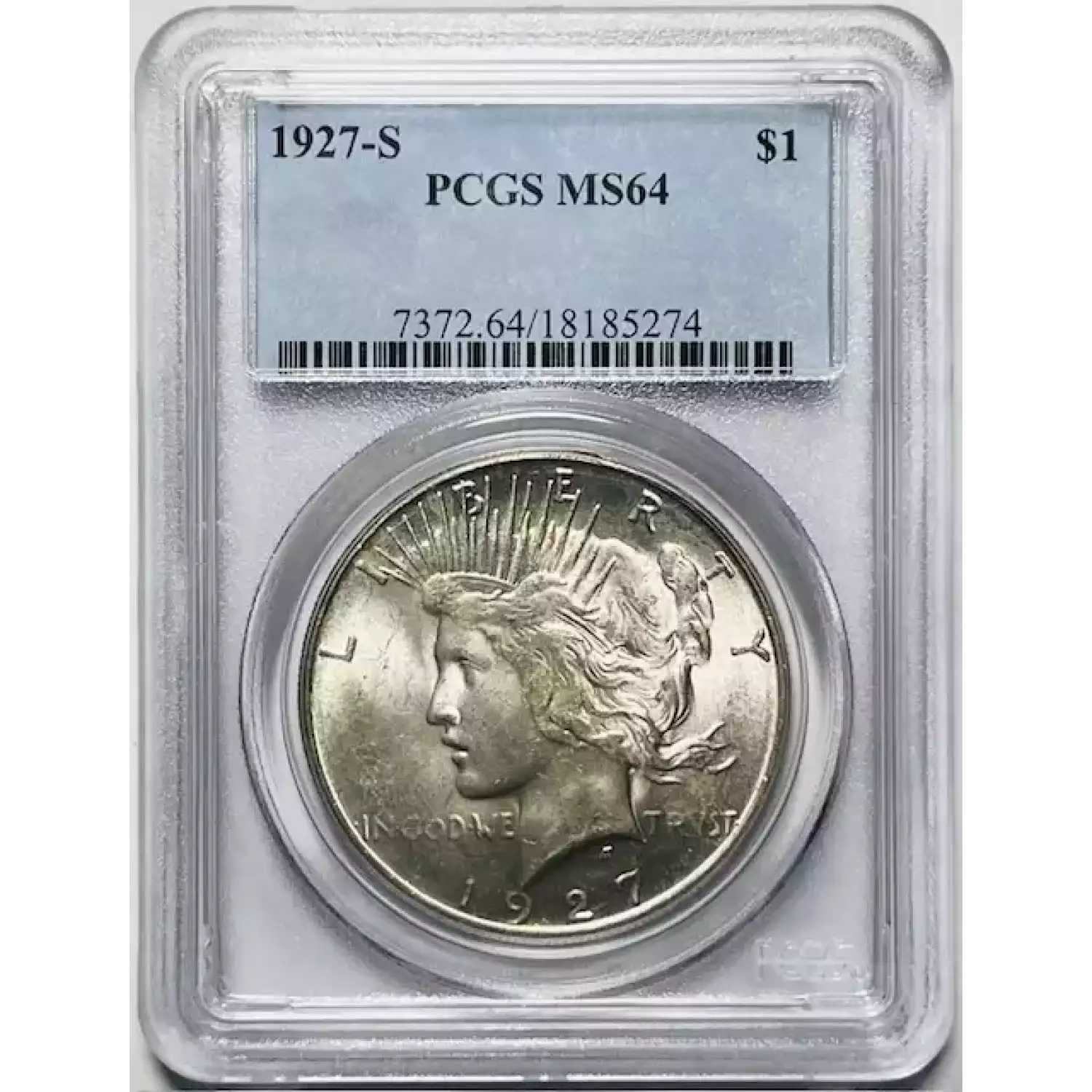 1927-S Peace Dollar PCGS MS-64 - Bob Paul Rare Coins