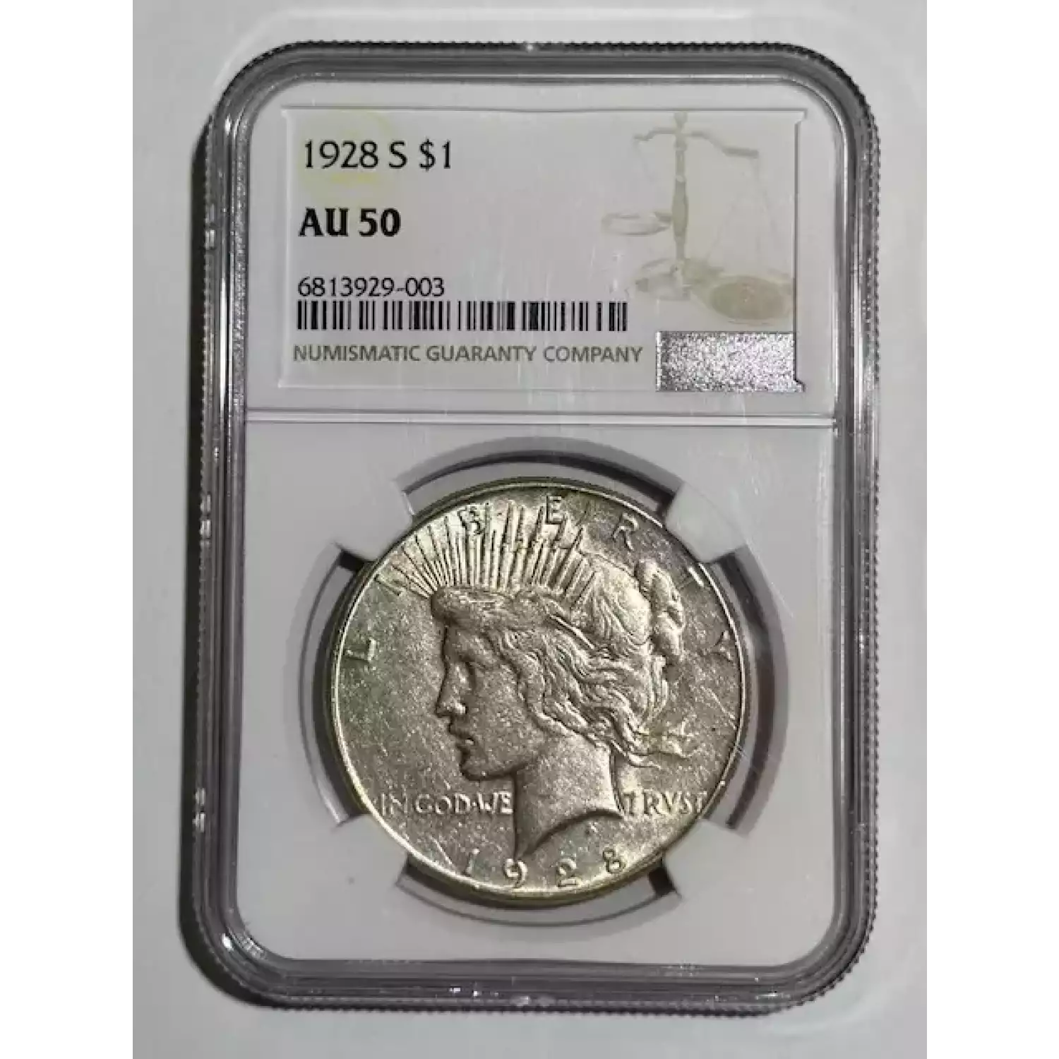 1928-S Peace Dollar NGC AU-50 - Bob Paul Rare Coins