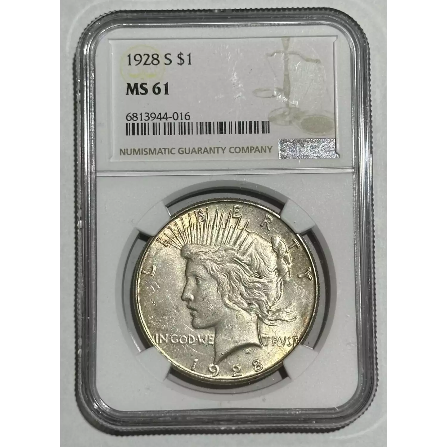 1928-S Peace Dollar NGC MS-61 - Bob Paul Rare Coins