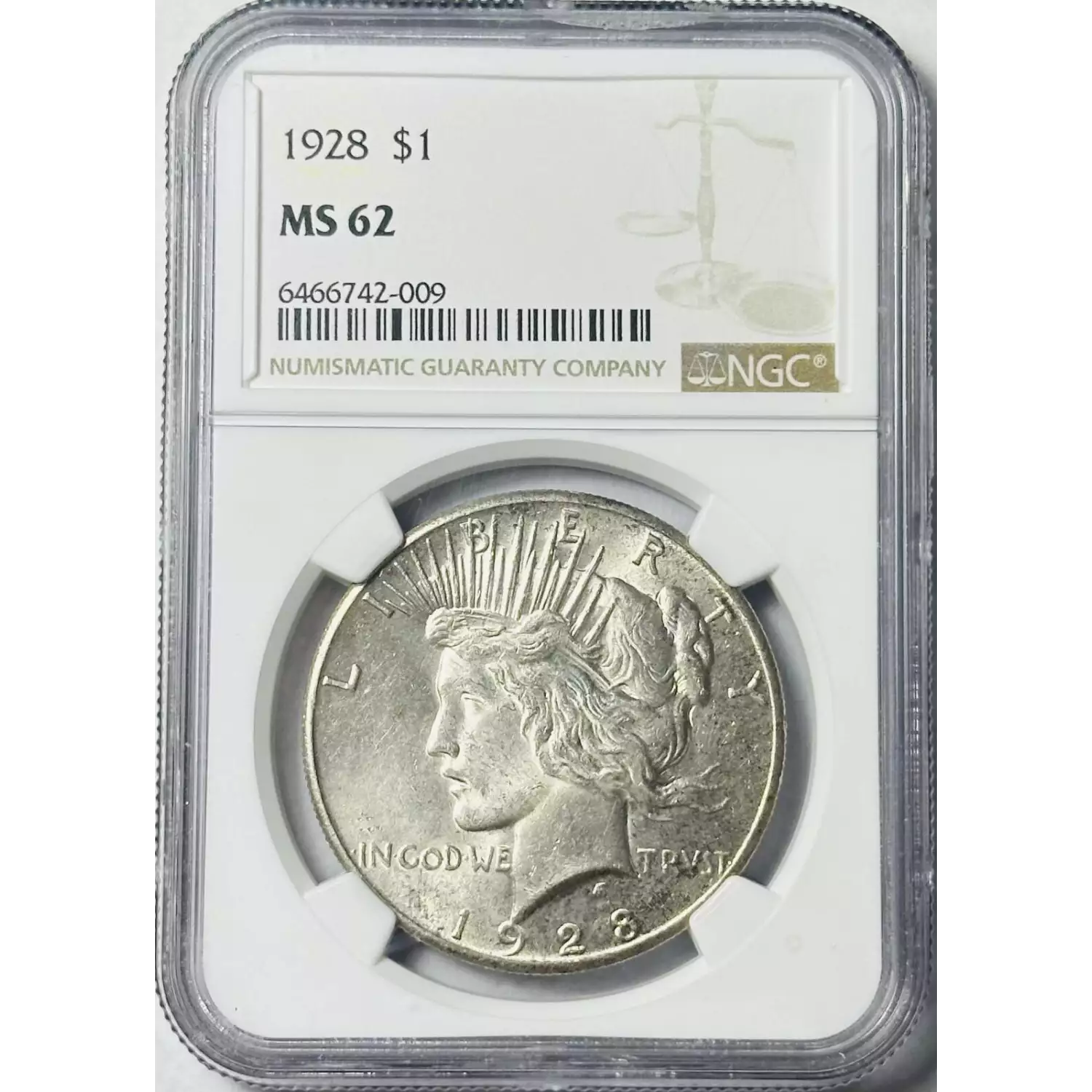 1928 Peace Dollar NGC MS-62 - Bob Paul Rare Coins