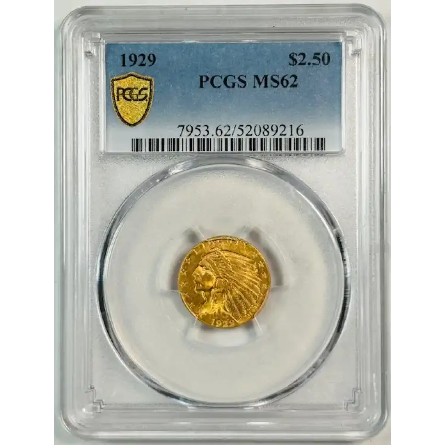 1929 Gold Quarter Eagles $2 1/2 Indian Head PCGS MS-62 - Bob Paul Rare ...