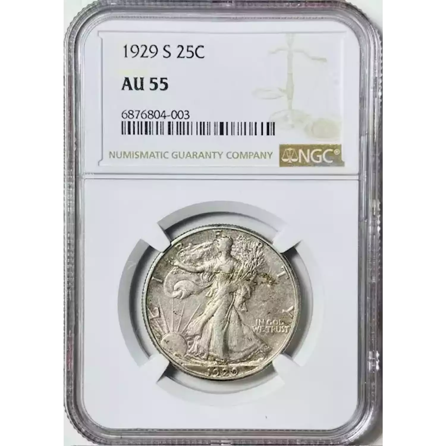 1929-S Walking Liberty Half Dollar NGC AU-55 - Bob Paul Rare Coins