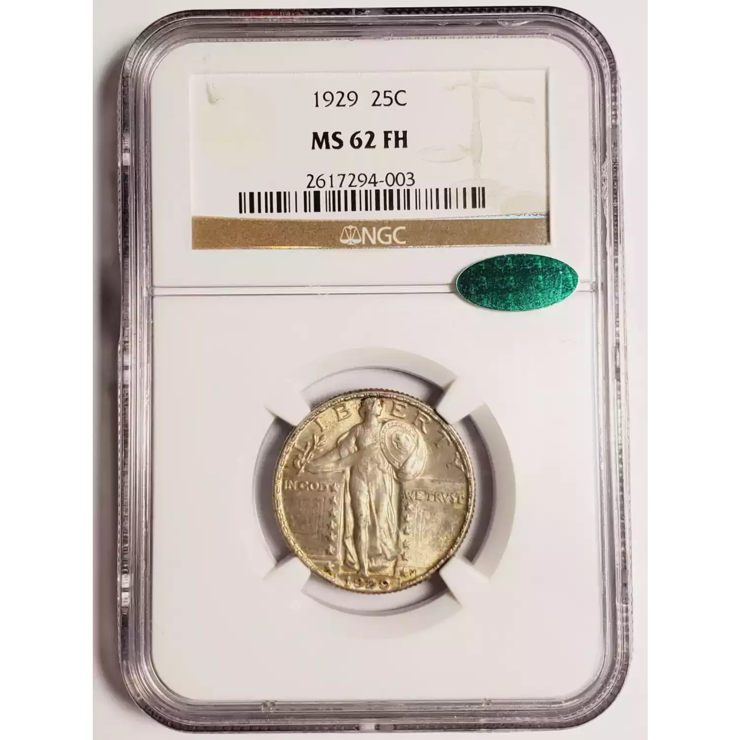 1929 Standing Liberty Quarter NGC MS-62 FH CAC - Bob Paul Rare Coins