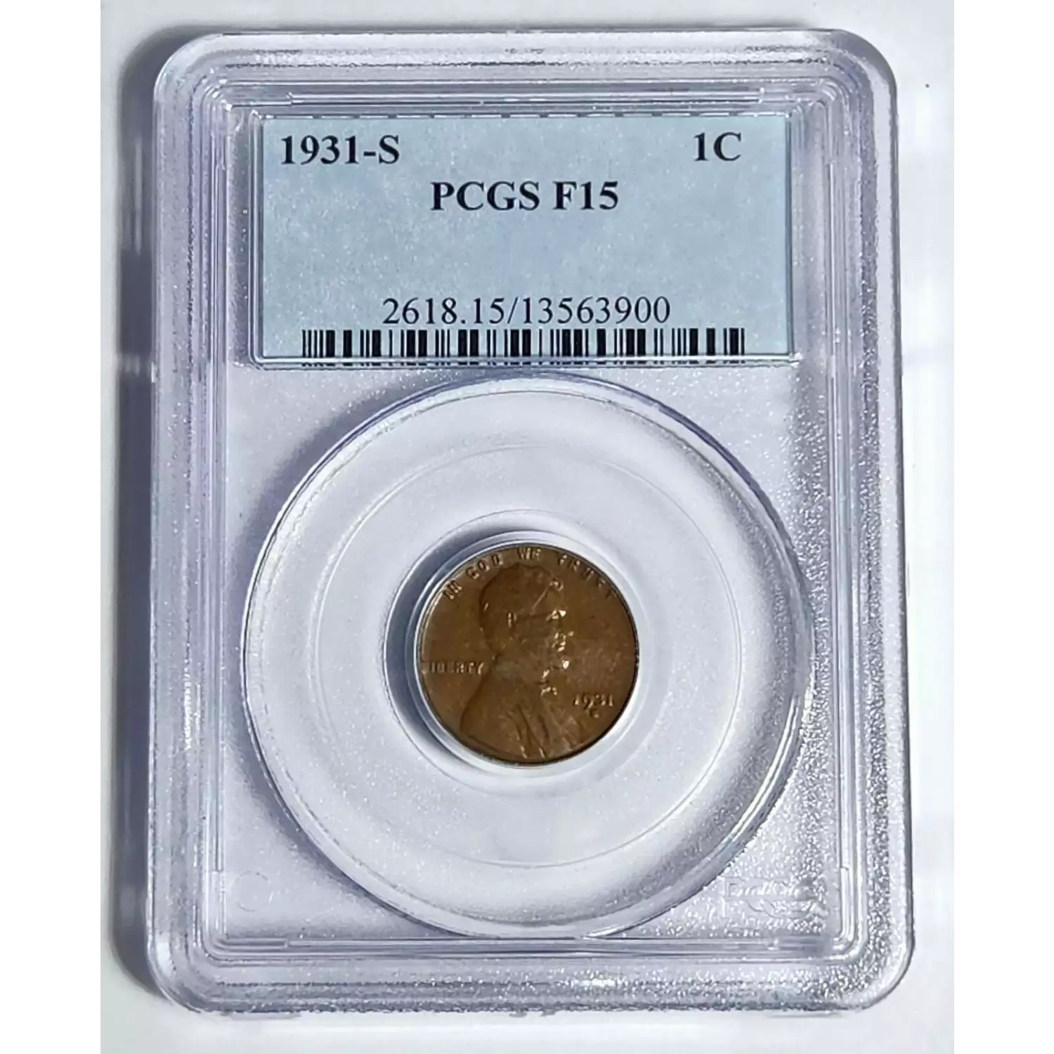 1931-S Small Cents Lincoln, Wheat Ears Reverse PCGS F-15 BN - Bob Paul ...