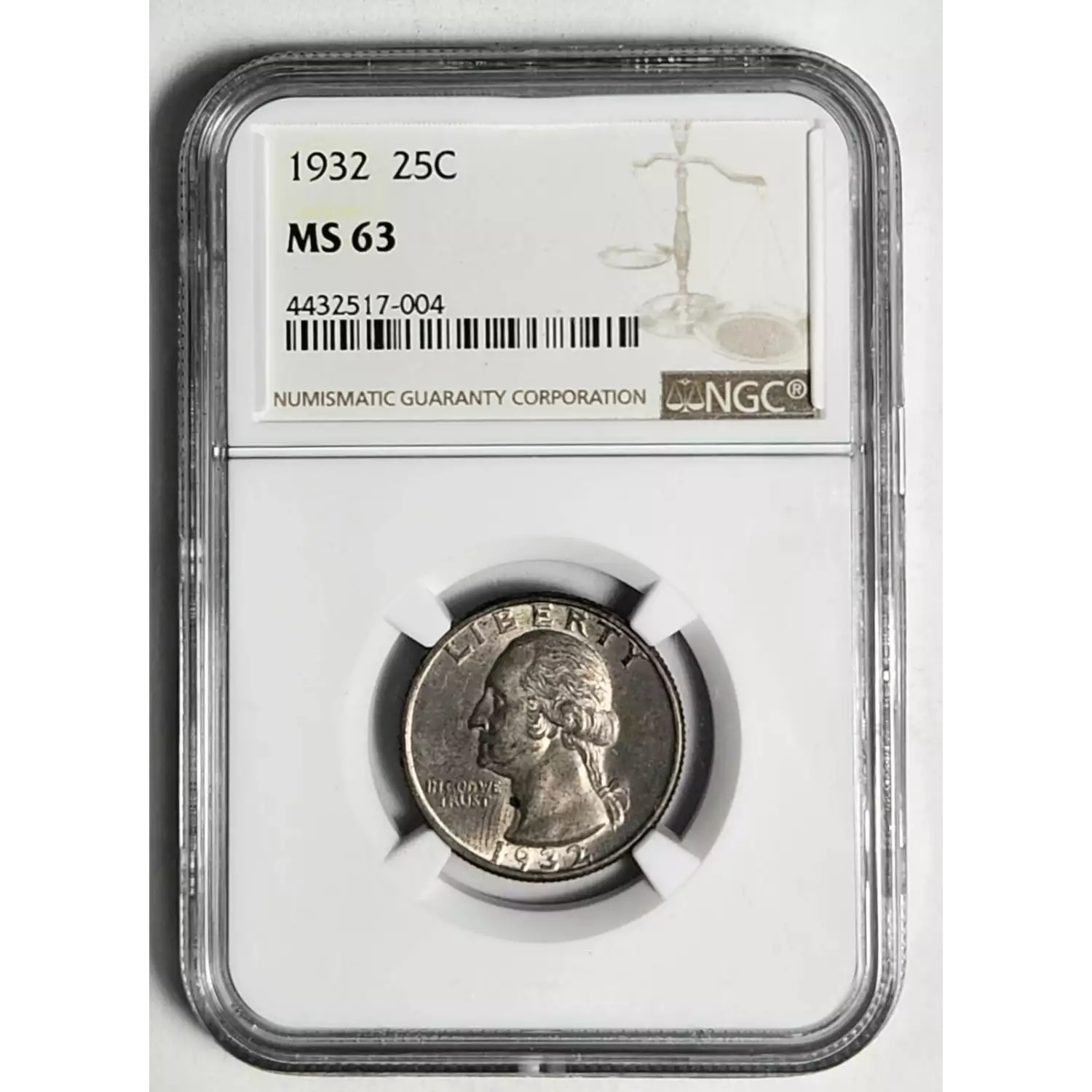 1932 Washington Quarter NGC MS-63 - Bob Paul Rare Coins