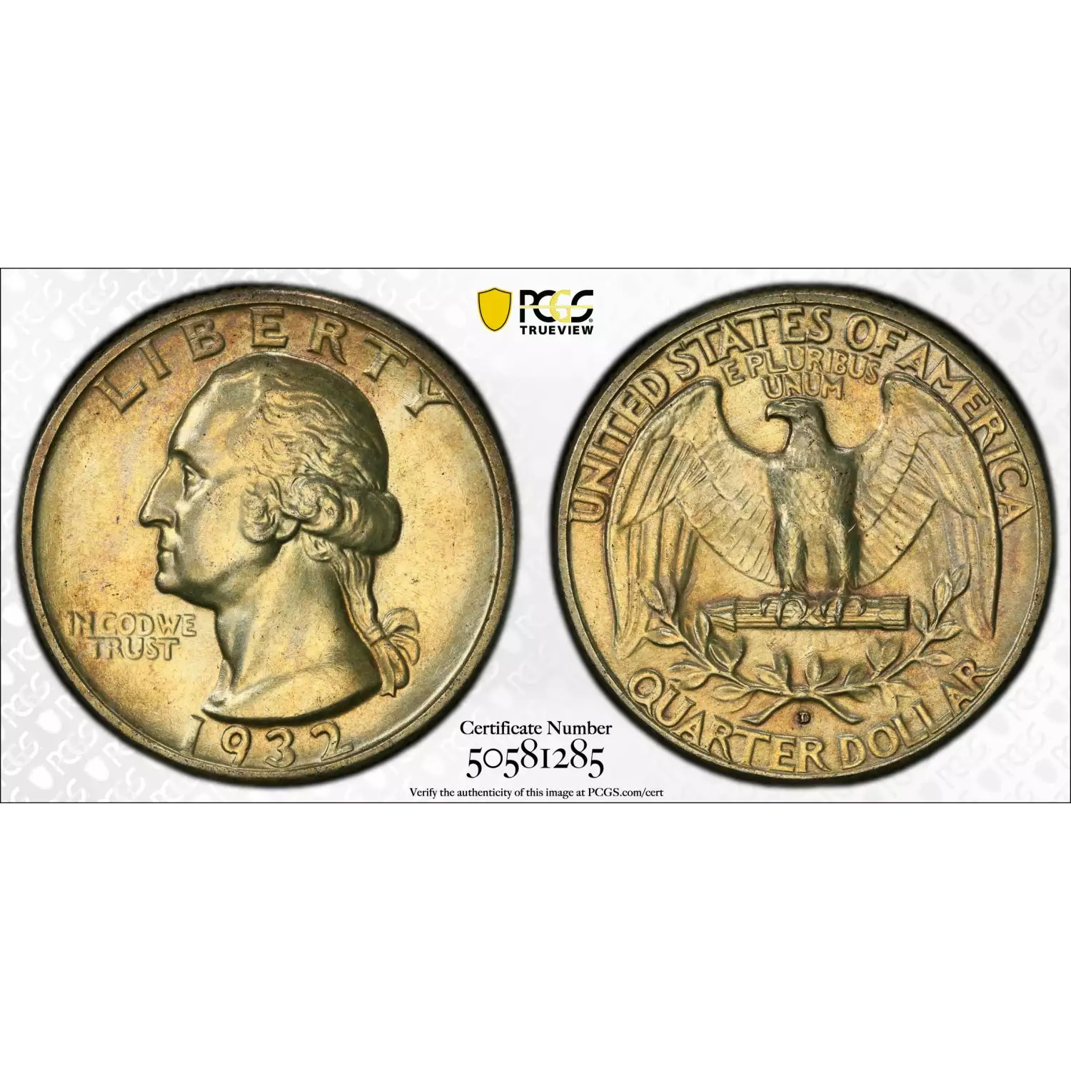 1932-D Washington Quarter PCGS MS-62 - Bob Paul Rare Coins