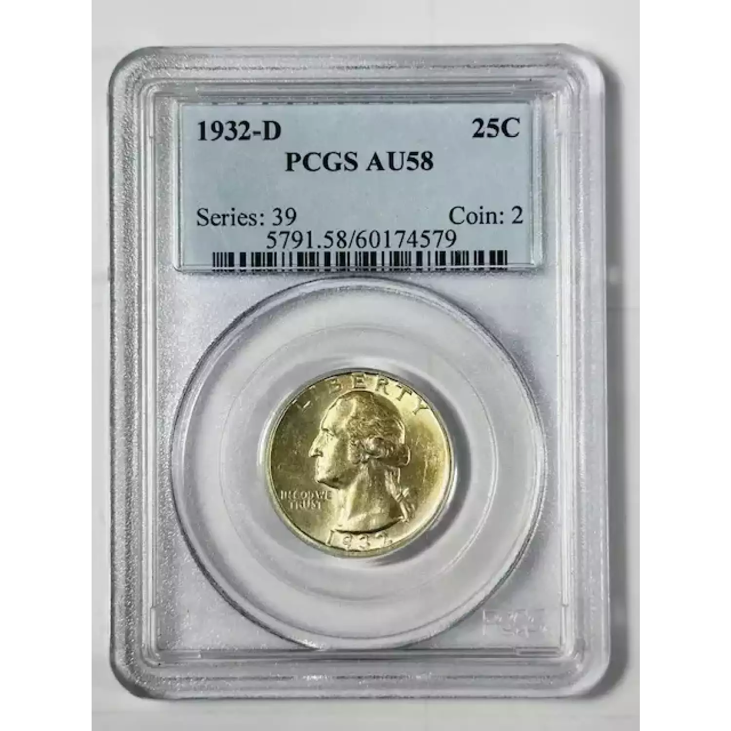 1932-D Washington Quarter PCGS AU-58 - Bob Paul Rare Coins